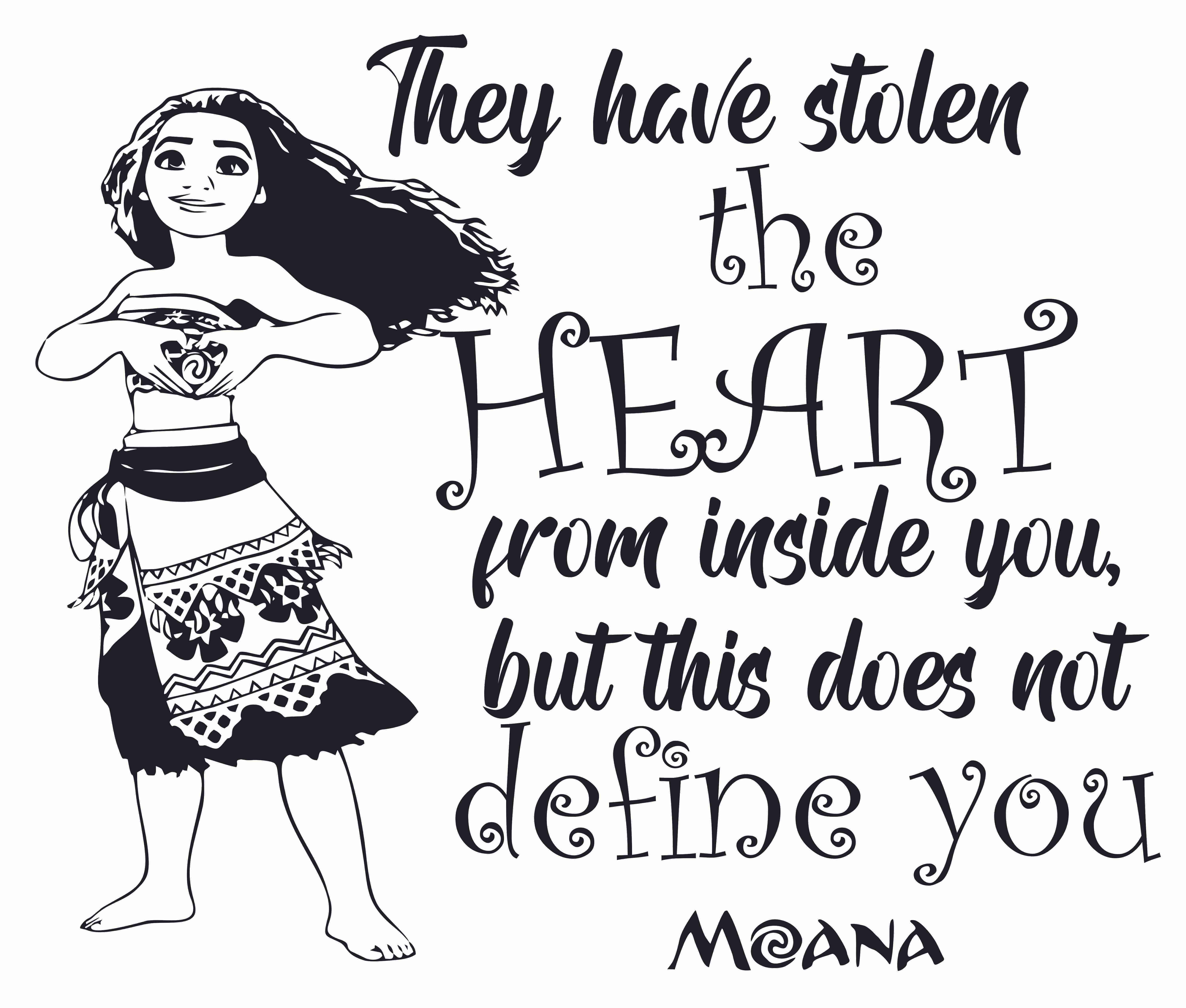 Polynesian Girl Moana Lettering Quotes Wall Decal - They Have Stolen ...