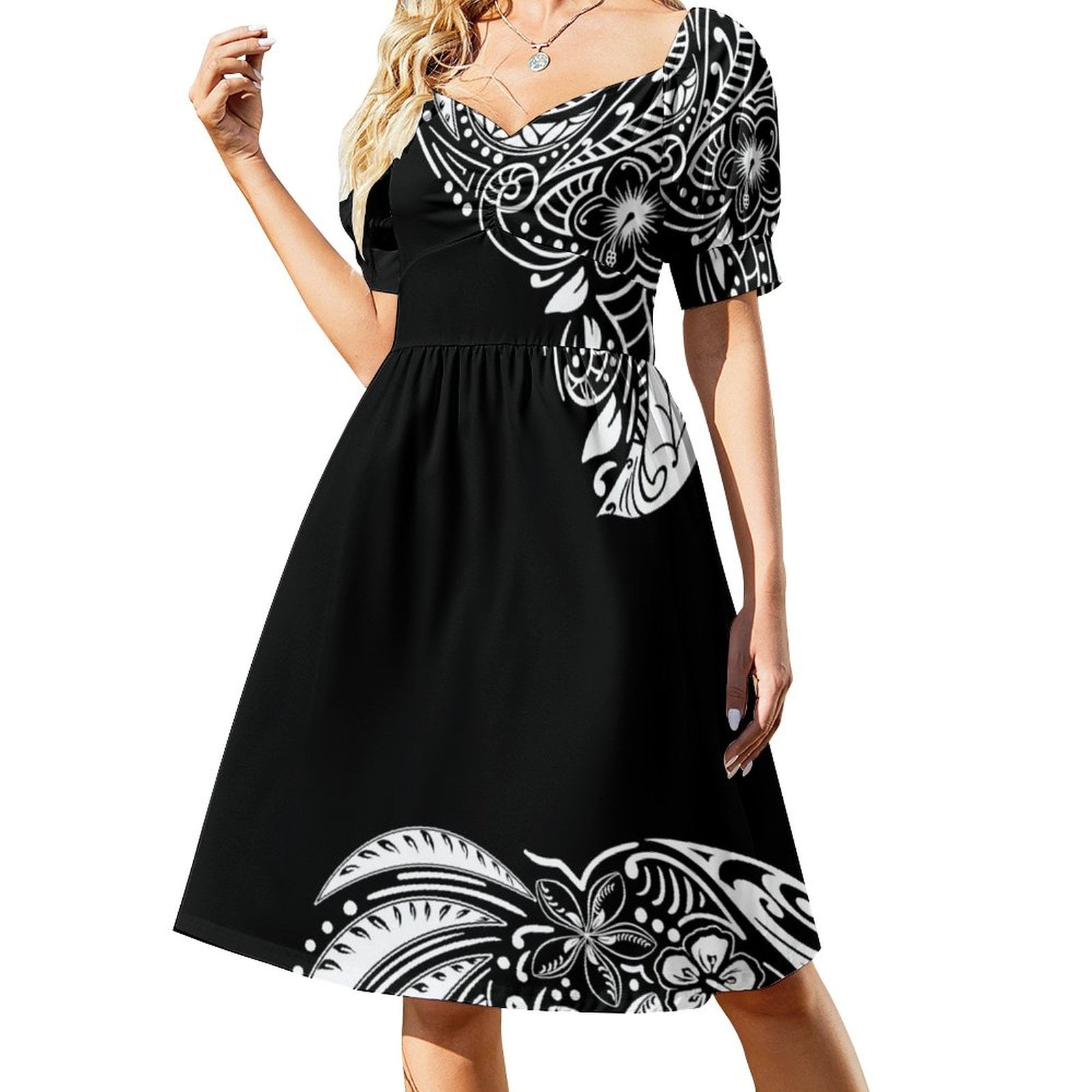 Polynesian Hand Drawn Tribal Threads Dress prom dresses long sleeve ...