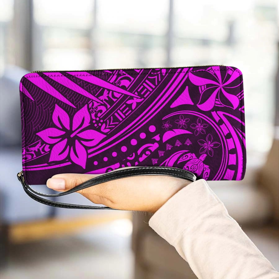 Polynesian Samoa Tattoos Print Clutch Purse Polynesia Plumeria Hibiscus ...