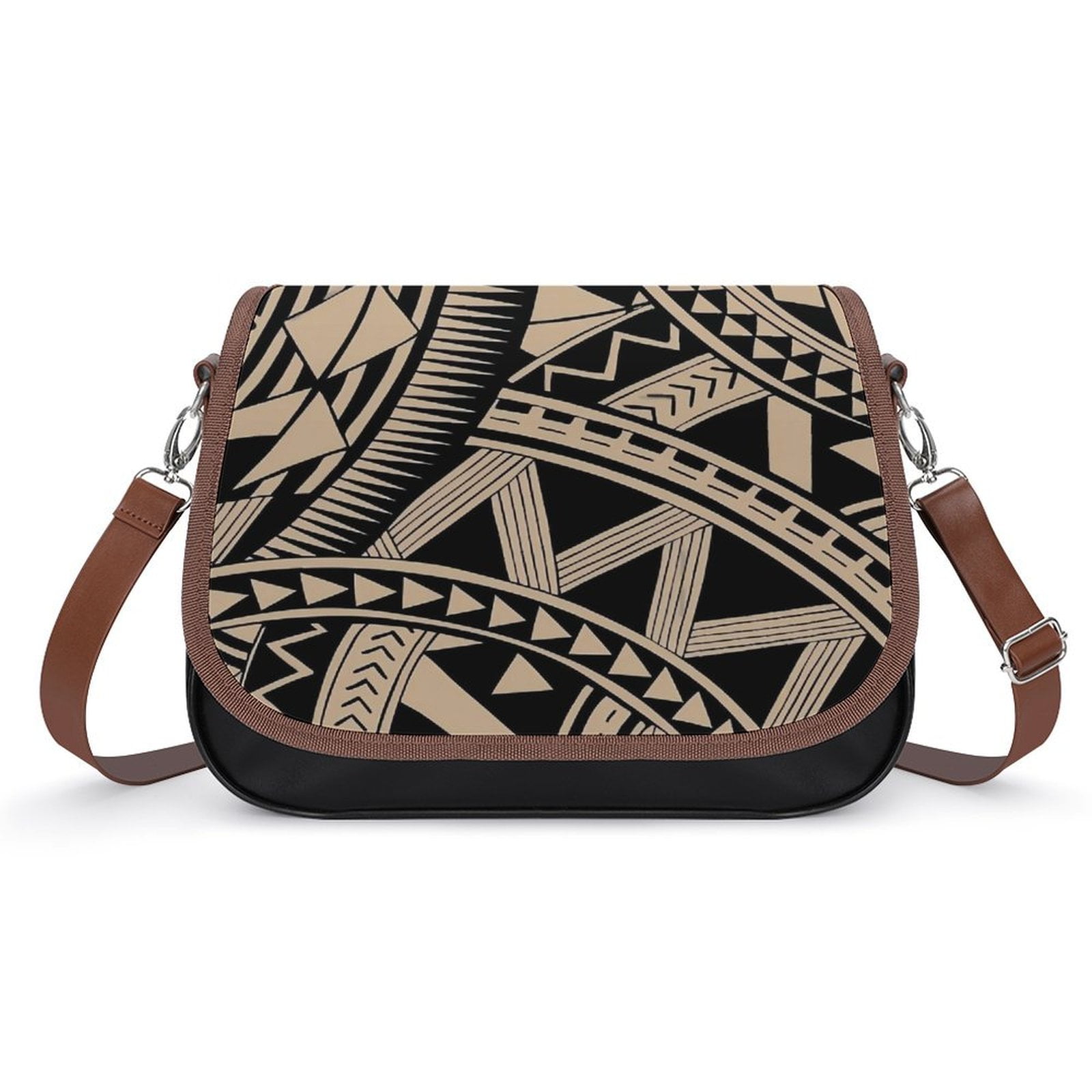 Polynesian Samoan Tattoo Black Tan Design Vintage Crossbody Bag for ...