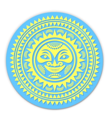 Polynesian Sun Tribal Tropical Hawaii Islands - 7" Vinyl Sticker - For ...