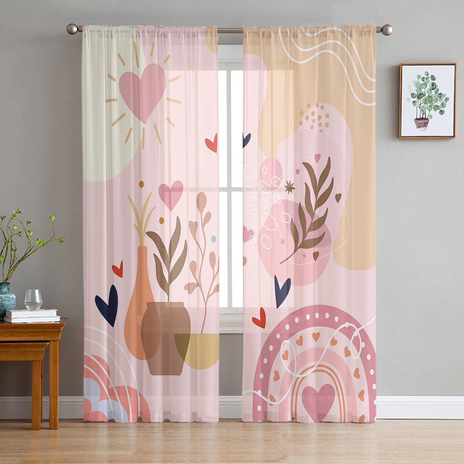 Polynesian Texture Tulle Curtains for Living Room Sheer Curtains for ... Polynesian Texture Tulle Curtains for Living Room Sheer Curtains for ...