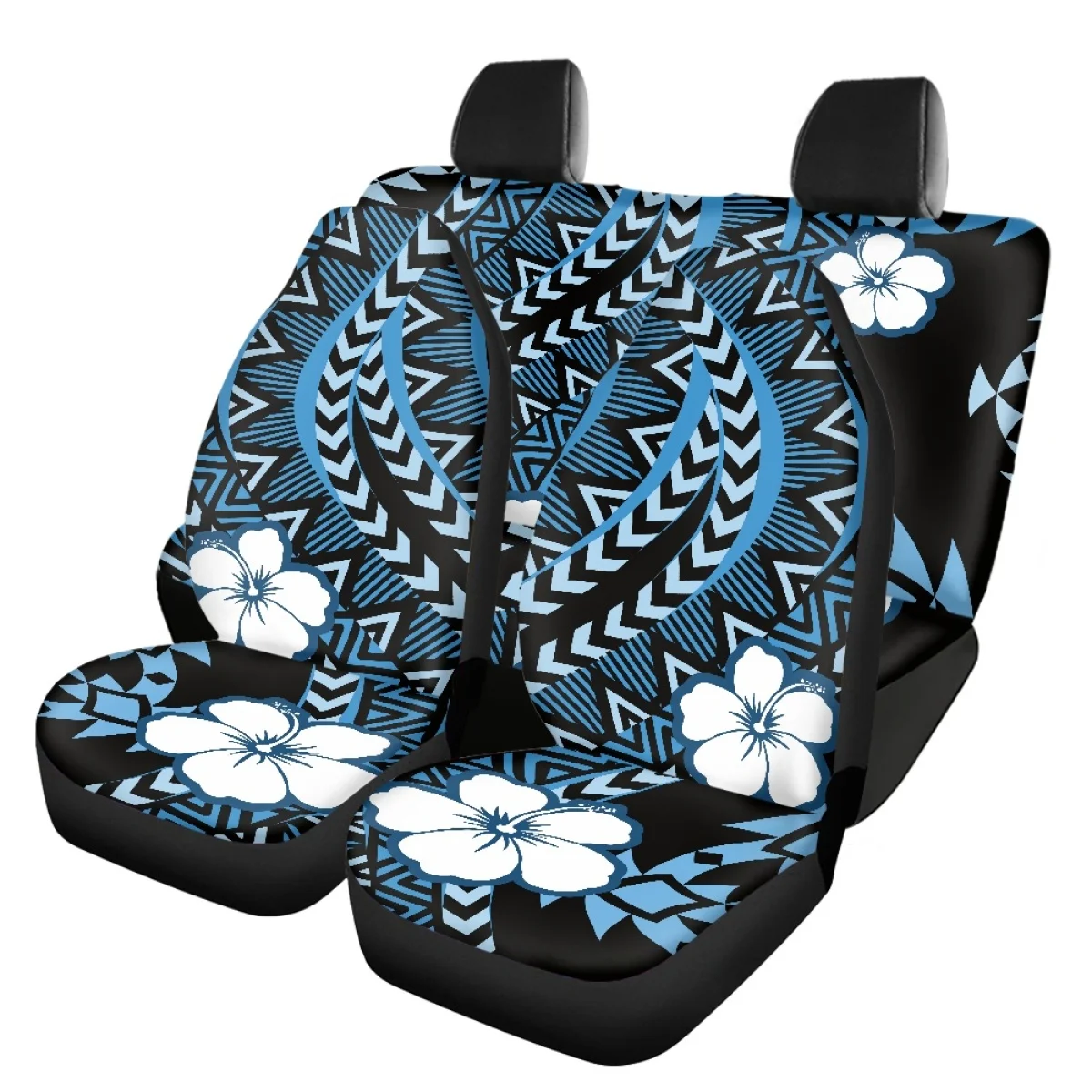 Polynesian Tribal Culture Front and Back Car Seat Cushion Cover Auto ...
