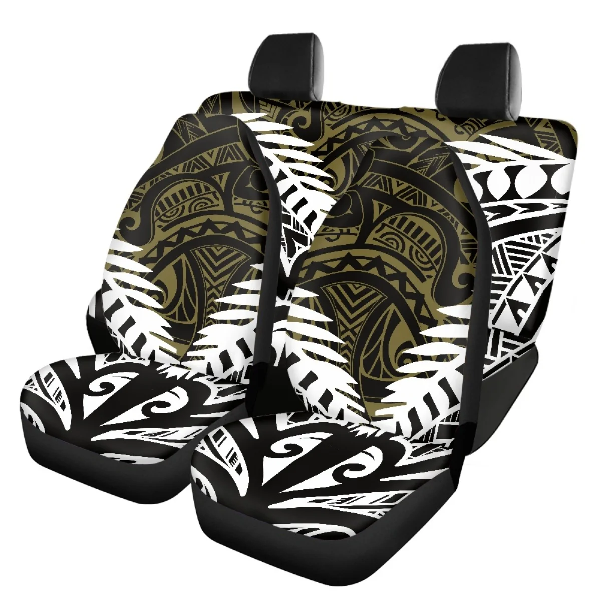 Polynesian Tribal Culture Front and Back Car Seat Cushion Cover Auto ...
