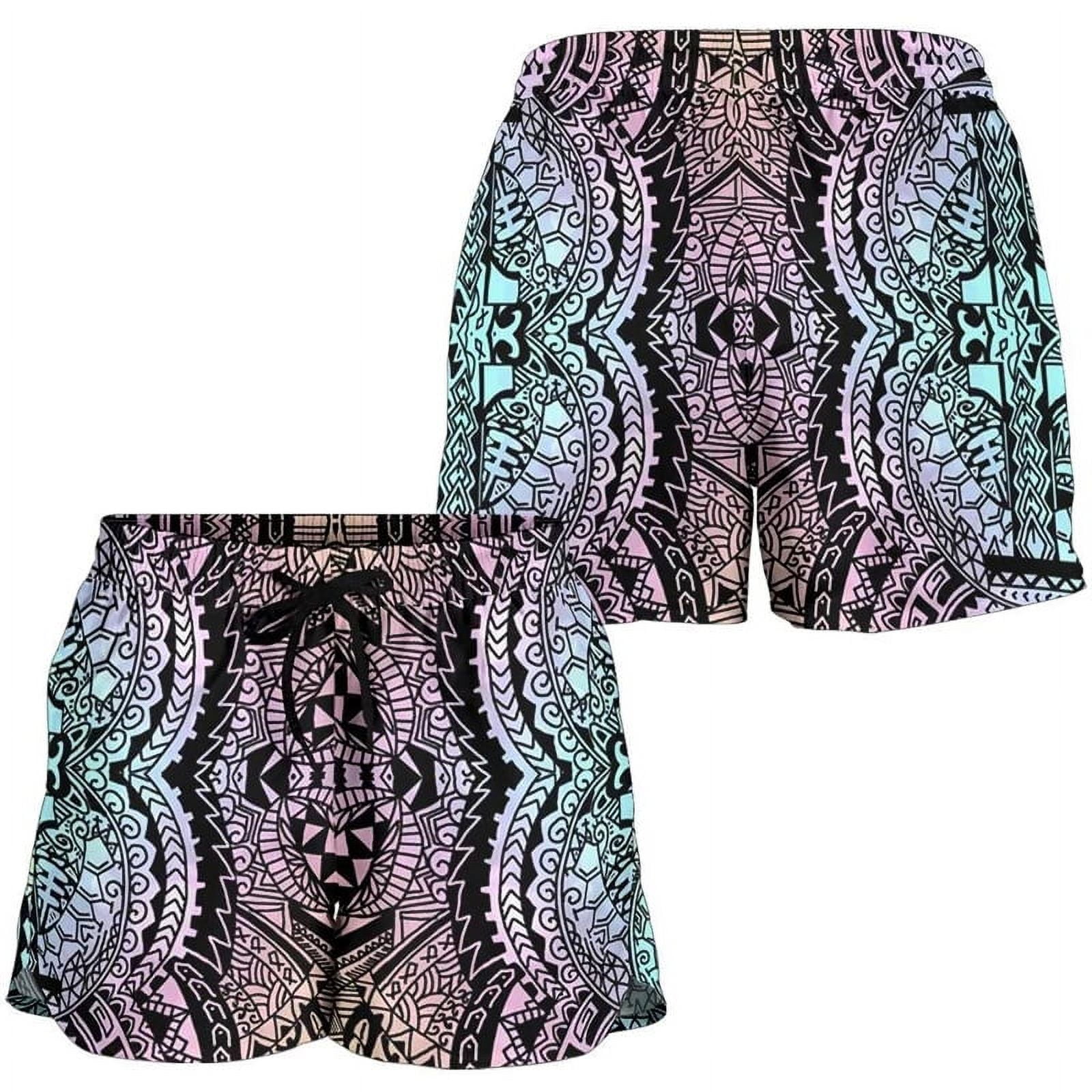 Polynesian Tribal Women's Shorts 2025 New Swim Gym Ice Shorts Swimsuit ...