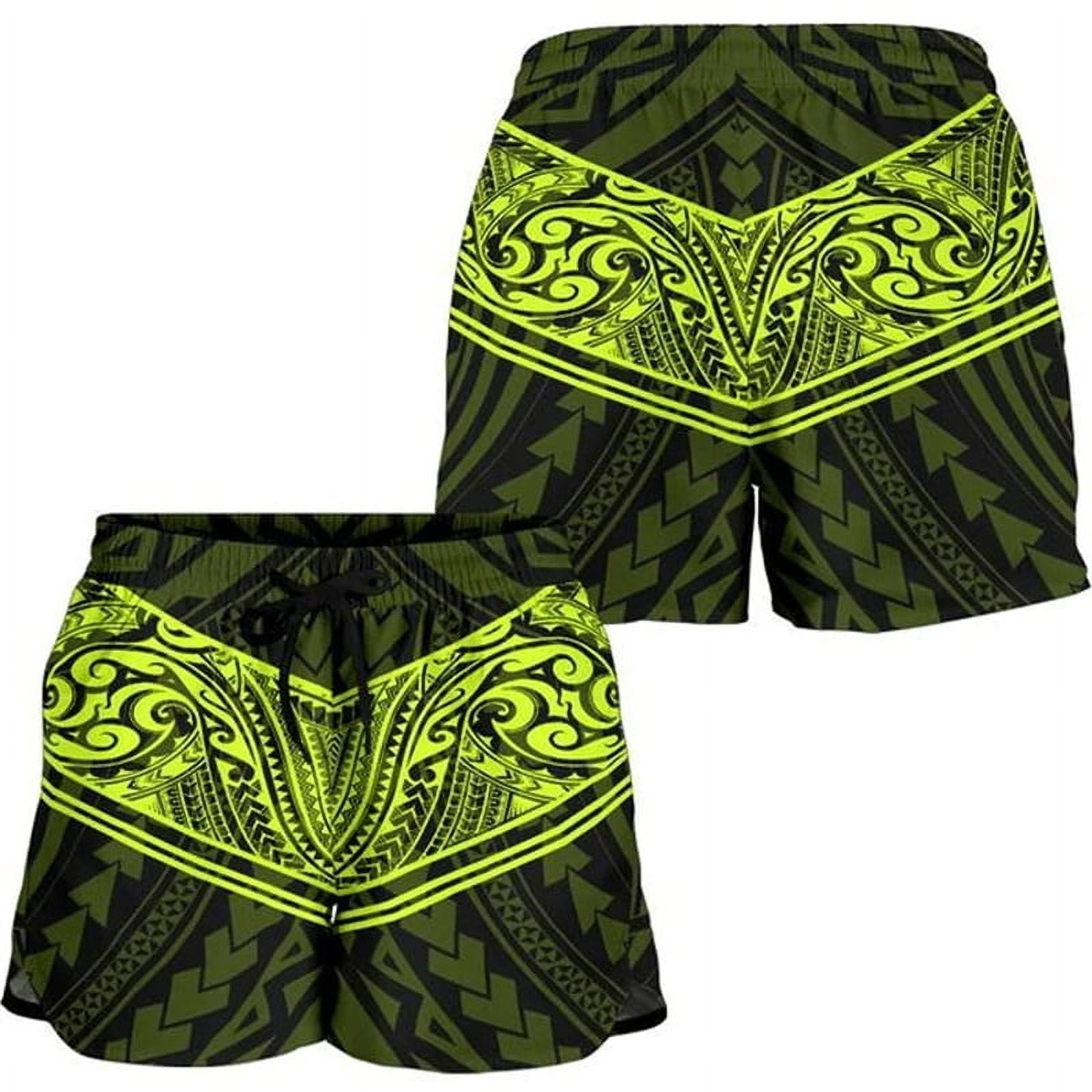 Polynesian Tribal Women's Shorts 2025 New Swim Gym Ice Shorts Swimsuit ...