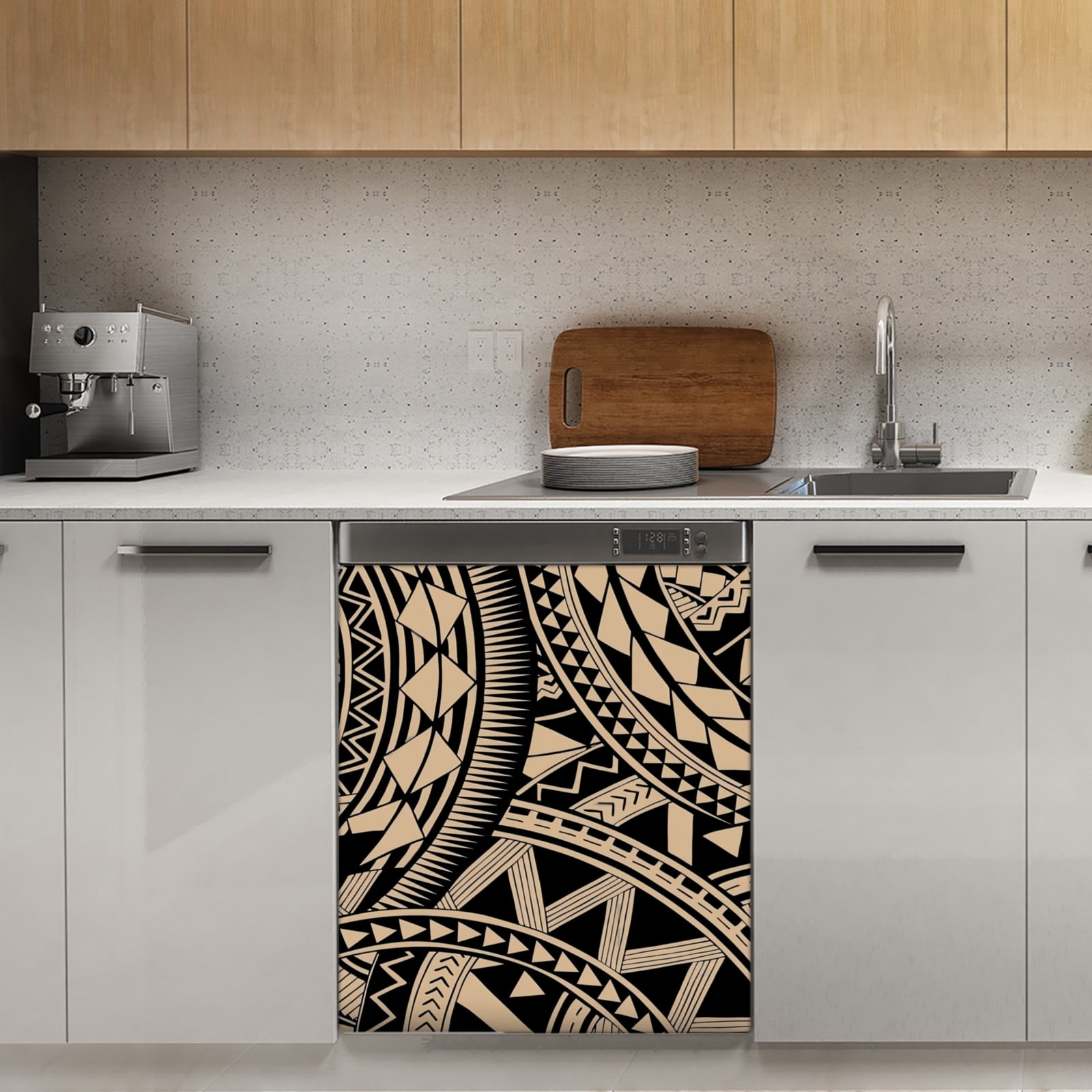Polynesian samoan tattoo black tan design Dishwasher Magnet Cover ...