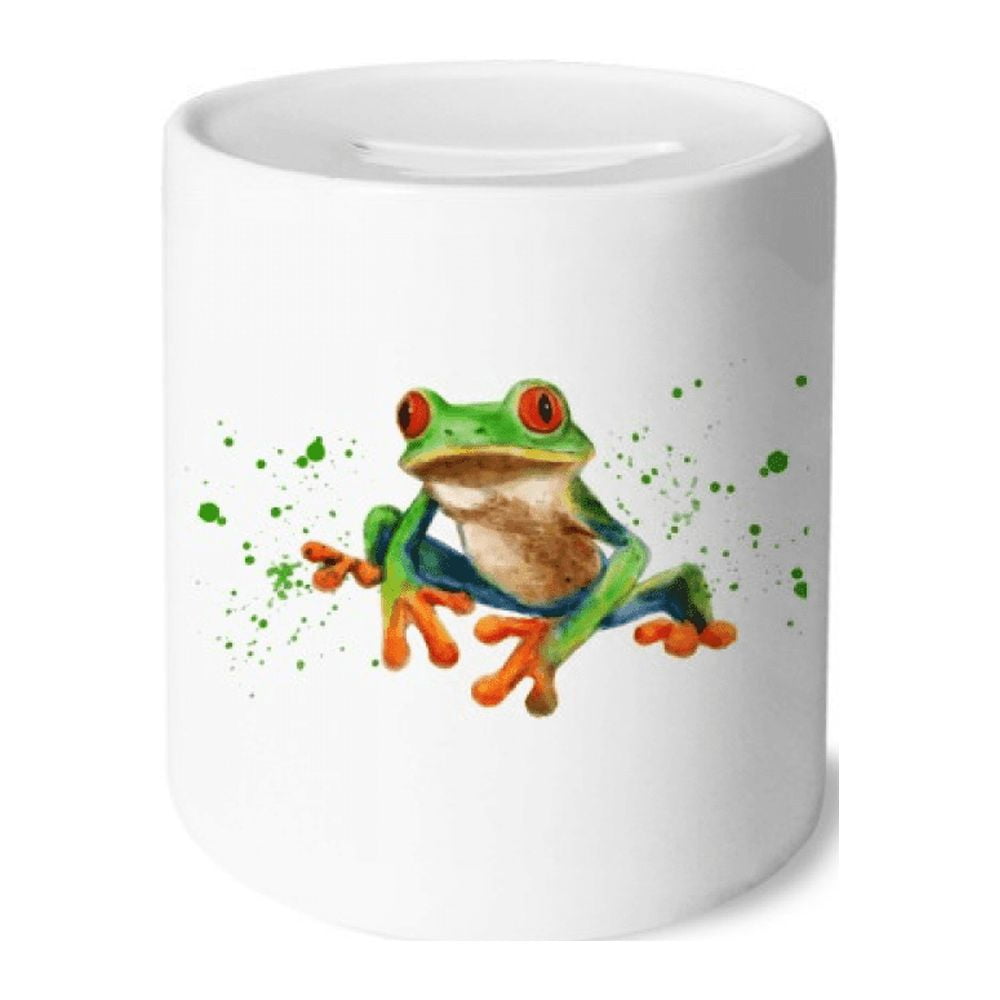 Polypedatid Green Frogs Money Box Cerac Coin Case Piggy Bank - Walmart.com