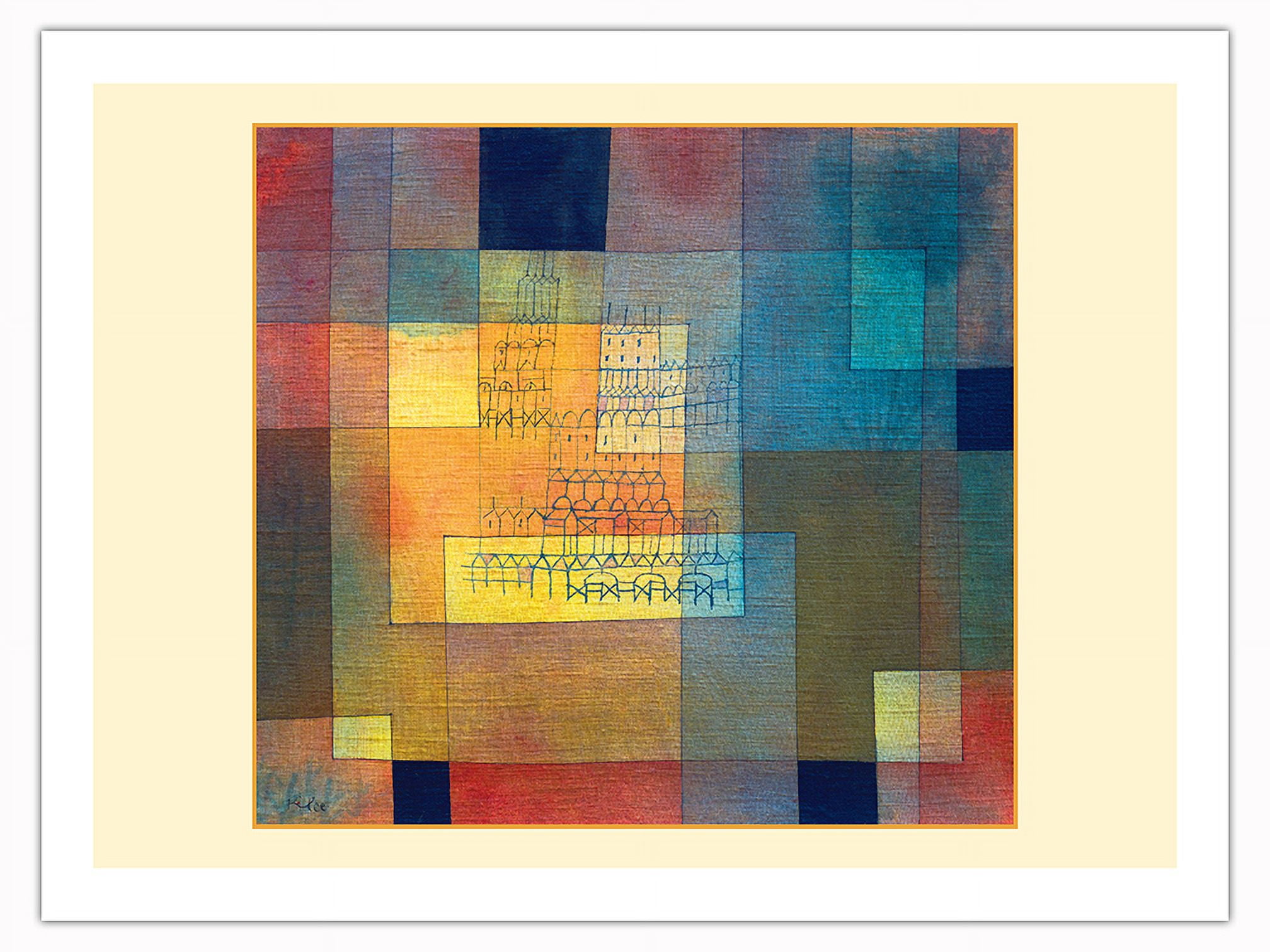 Polyphonic Architecture - Vintage Abstract Art by Paul Klee c.1930 ...