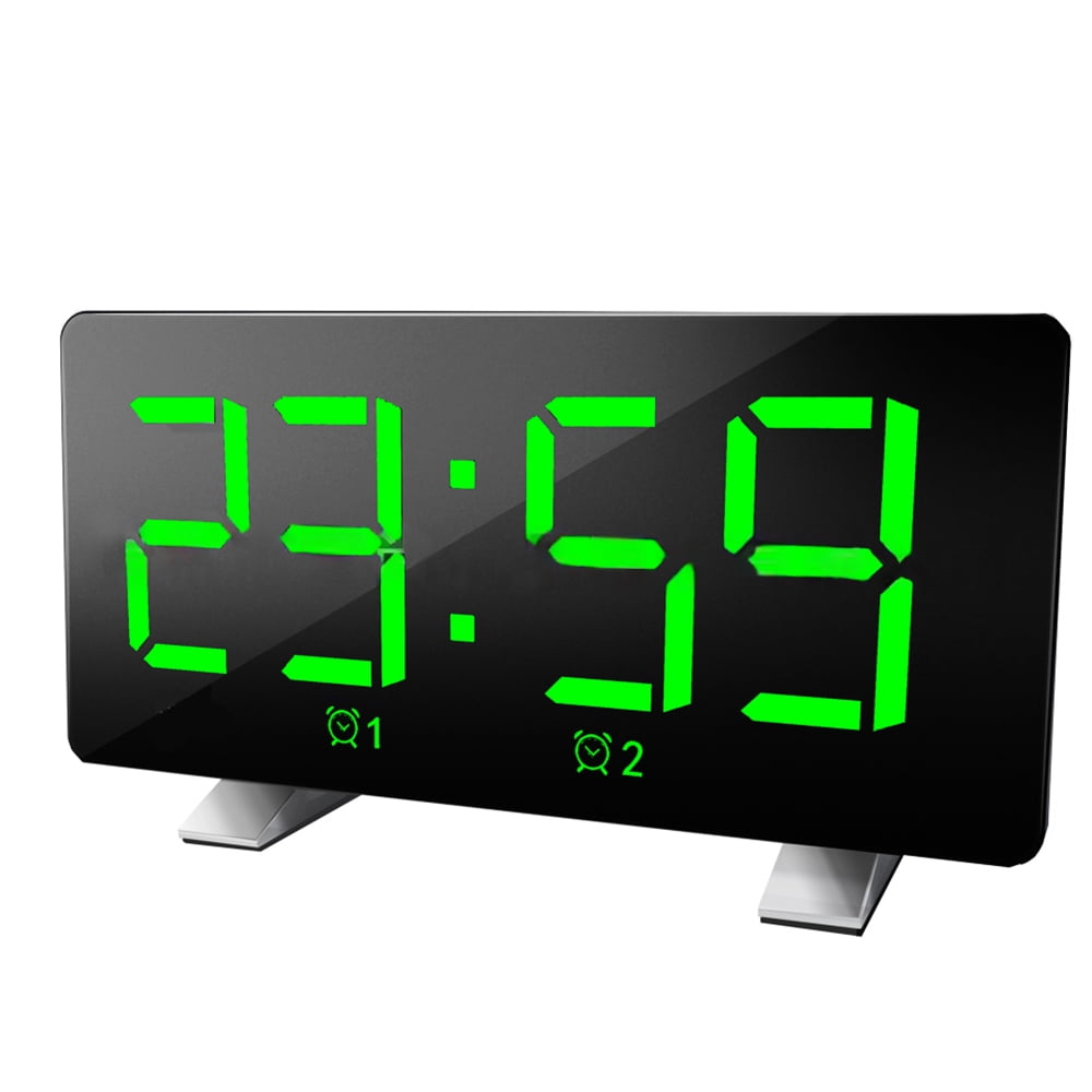 Polyphonic Dual Alarm Clock for Bedroom, Modern Digital Clock for ...