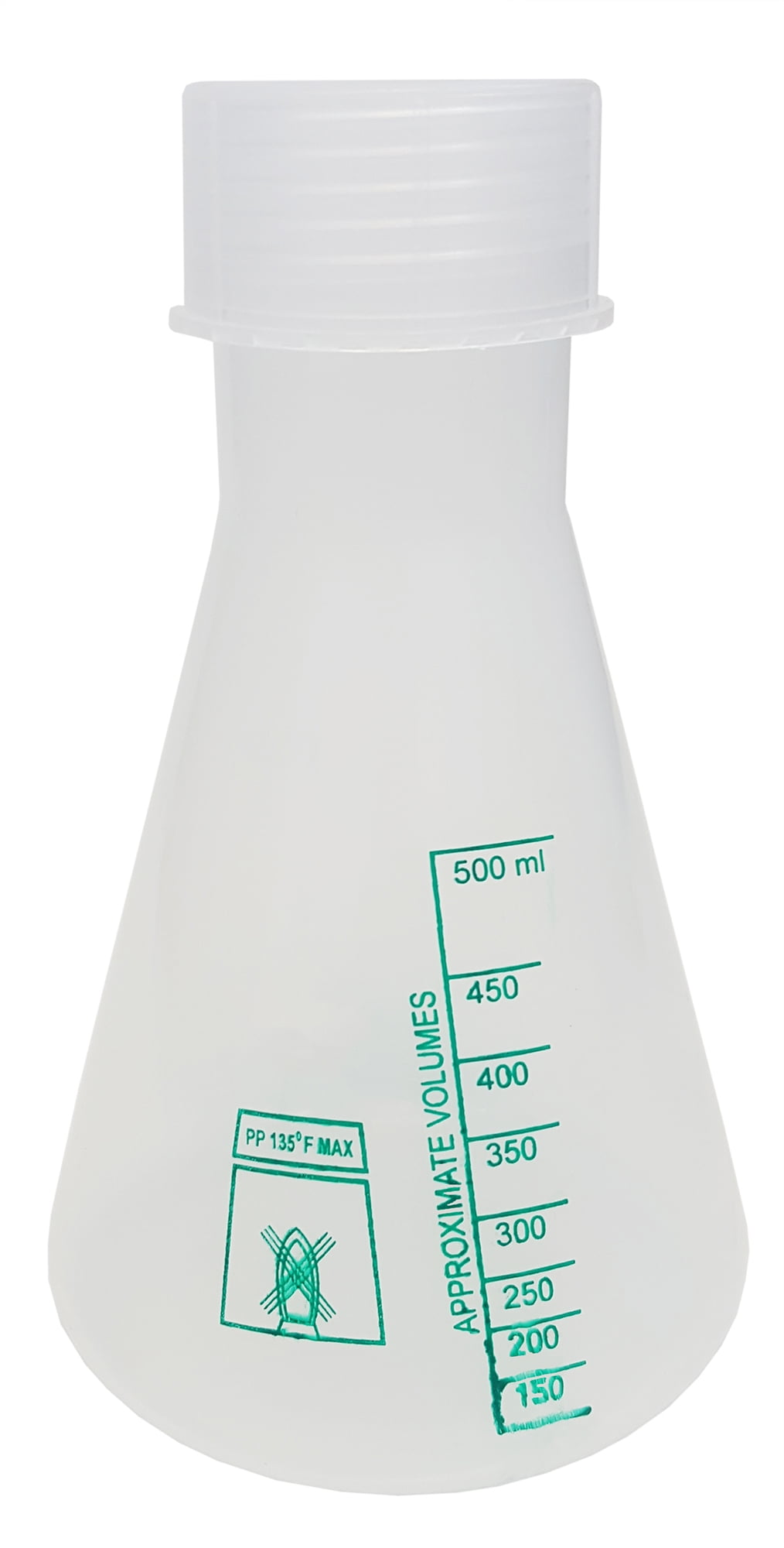 Polypropylene Erlenmeyer Flask with Cap, 500ml - Walmart.com