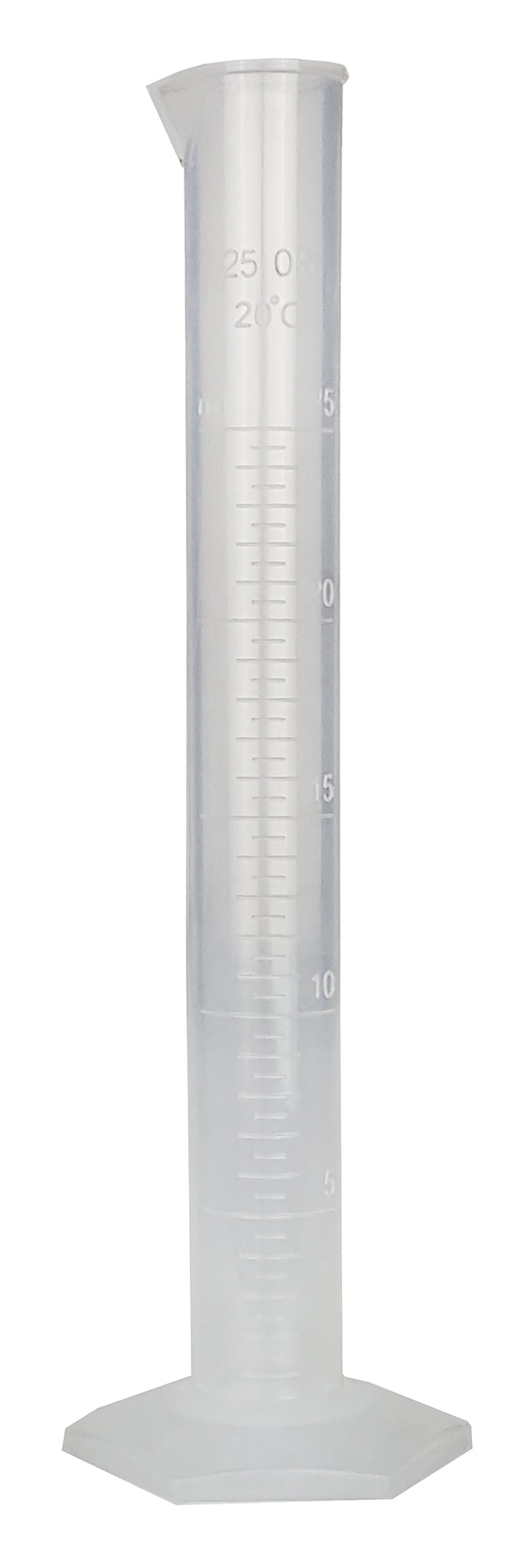 Polypropylene Graduated Cylinder with Hex Base, 25ml Capacity by Go ...