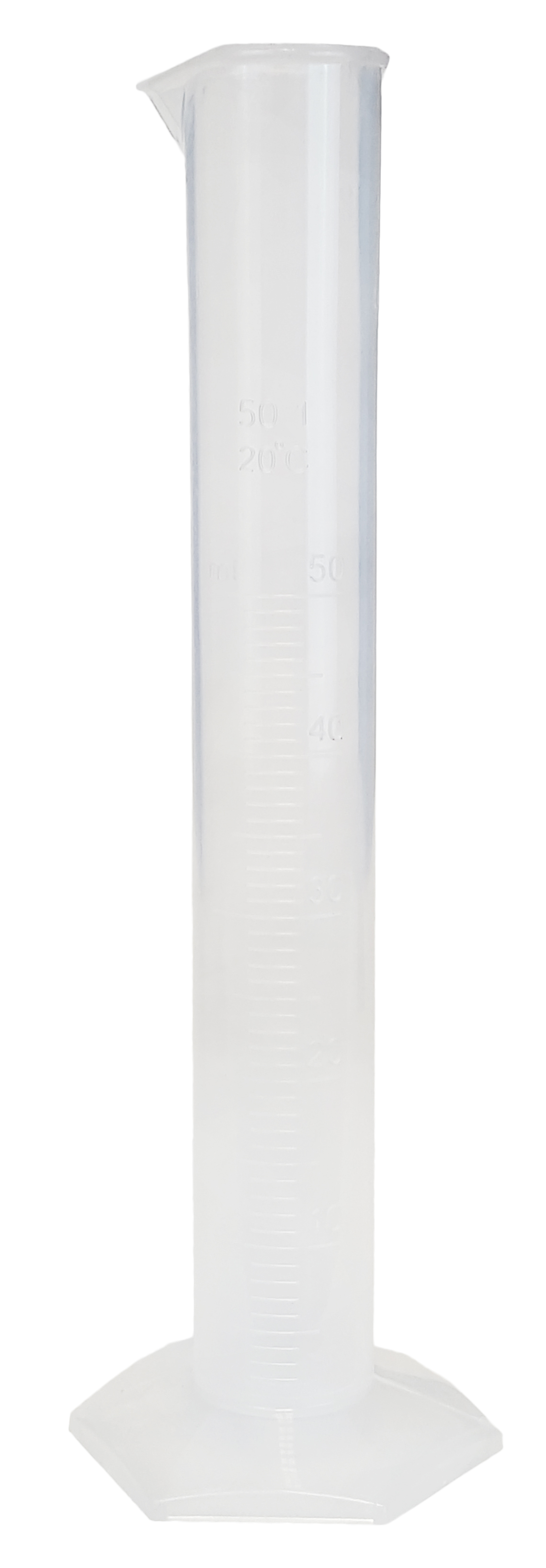 Polypropylene Graduated Cylinder with Hex Base, 50ml Capacity by Go ...