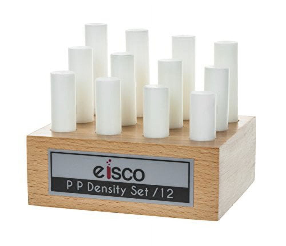 Polypropylene Masses for Density Exploration, Set of 12 Cylinders with ...