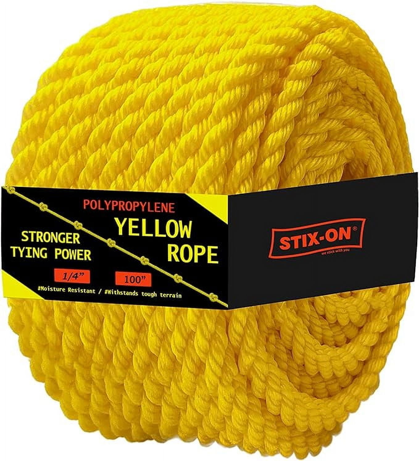 Polypropylene Rope 100Ft – 1/4 Inch Twisted Nautical Rope – Oil ...