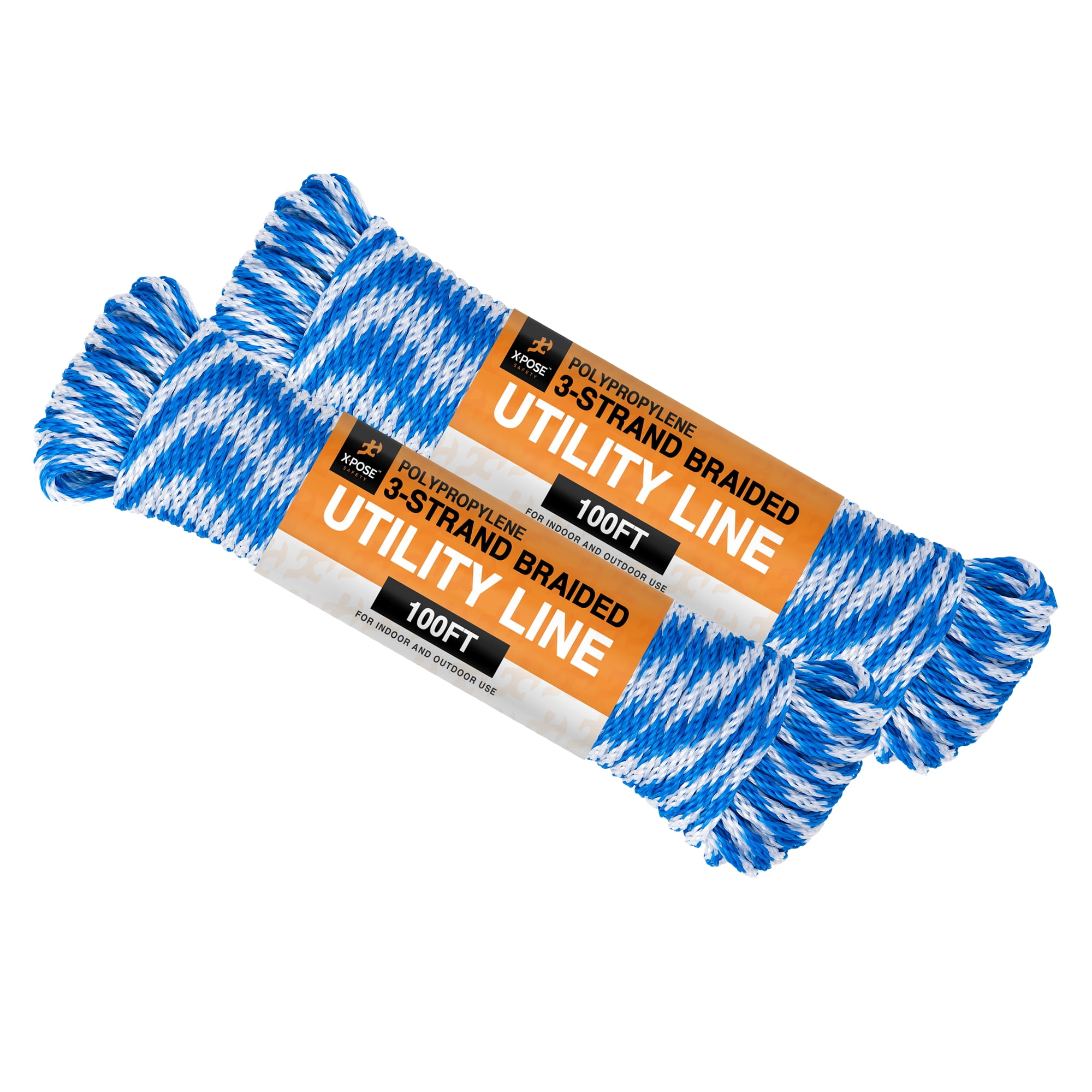 Polypropylene Rope - Braided Utility Line - 100 Ft Rope - All Purpose ...