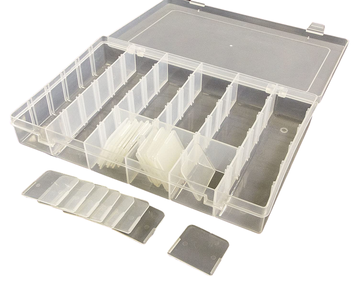 Polypropylene Storage Box with 14 Dividers for 6 to 36 Slots, 10.8" x 6.9" x 1.8" - Walmart.com