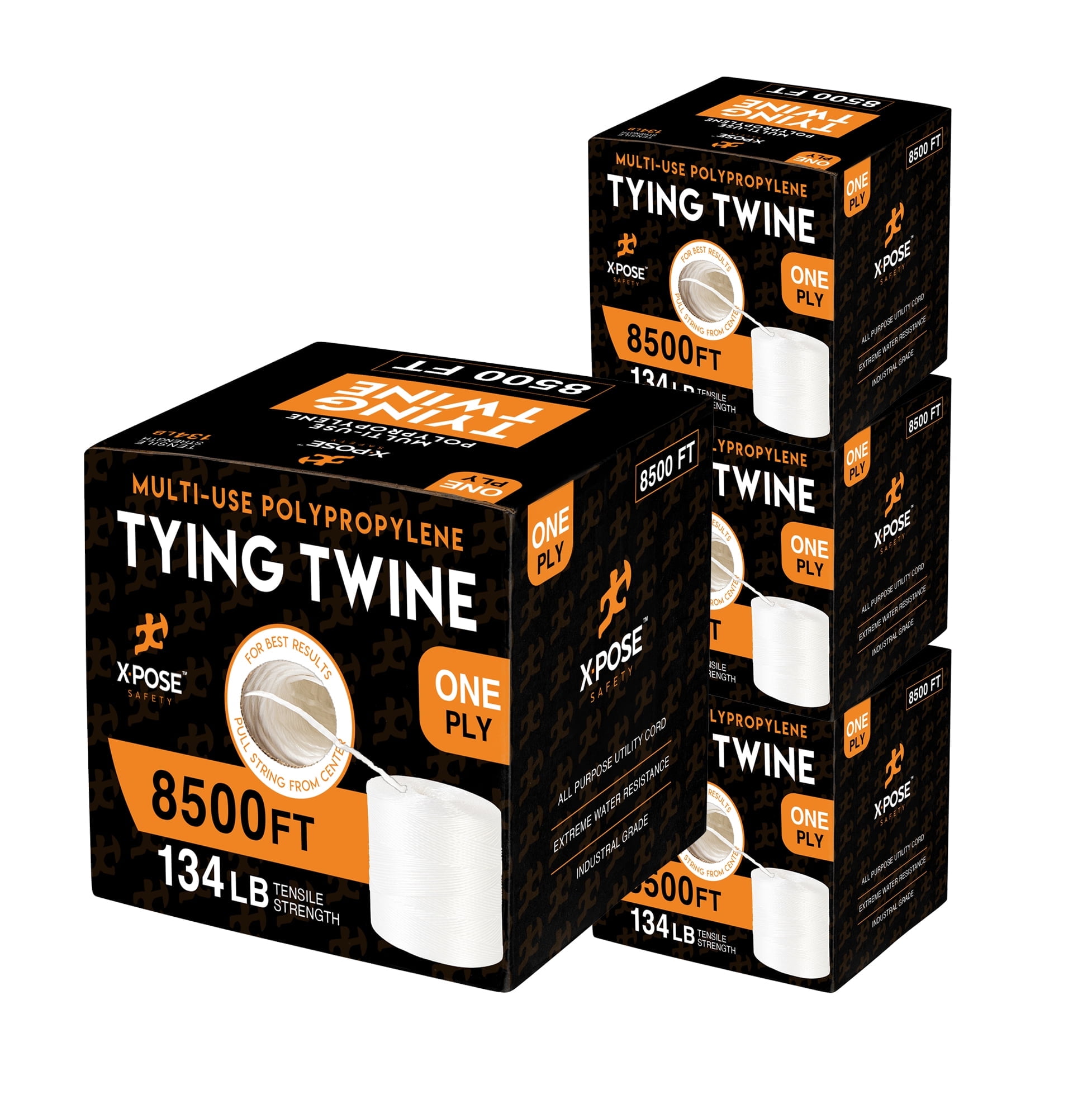 Polypropylene Tying Twine - 1 Ply White Plastic Poly Twine String 8500 ...