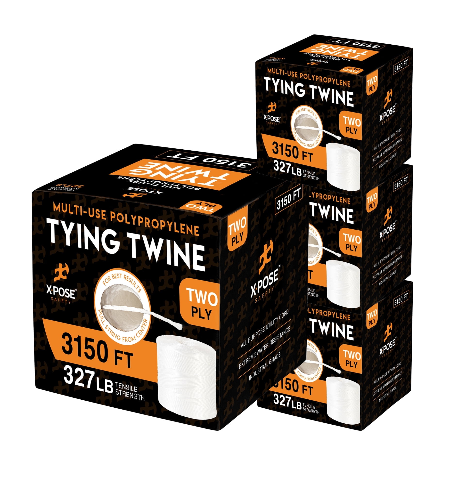 Polypropylene Tying Twine - 2 Ply White Plastic Poly Twine String 3150 ...