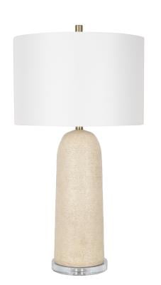 Cooper Ridge Polyresin 32" Table Lamp with Linen Shade, Yellowish Brown ...
