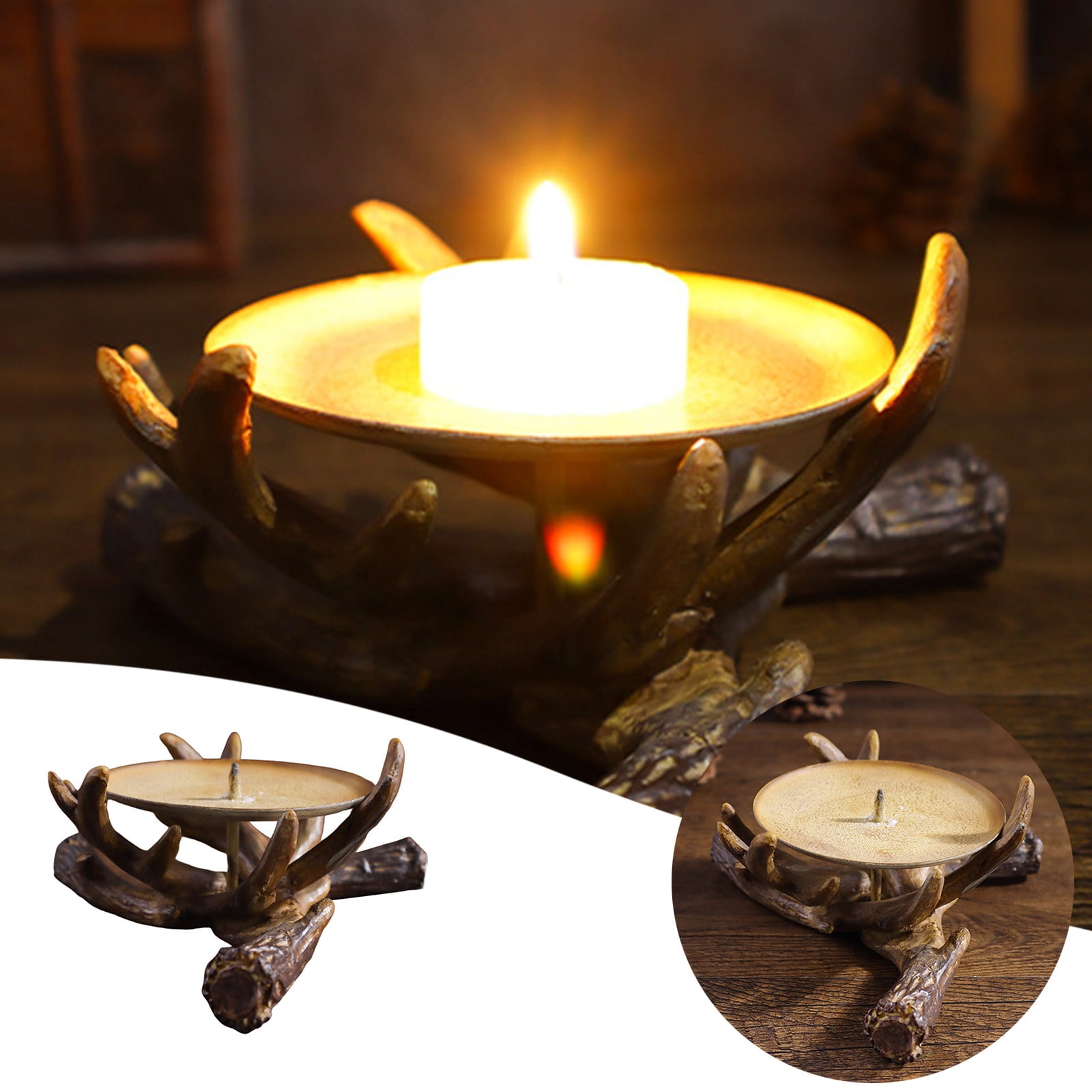 Polyresin Statue Mural Candle Stand – Modern Home Decor Sculpture for ...