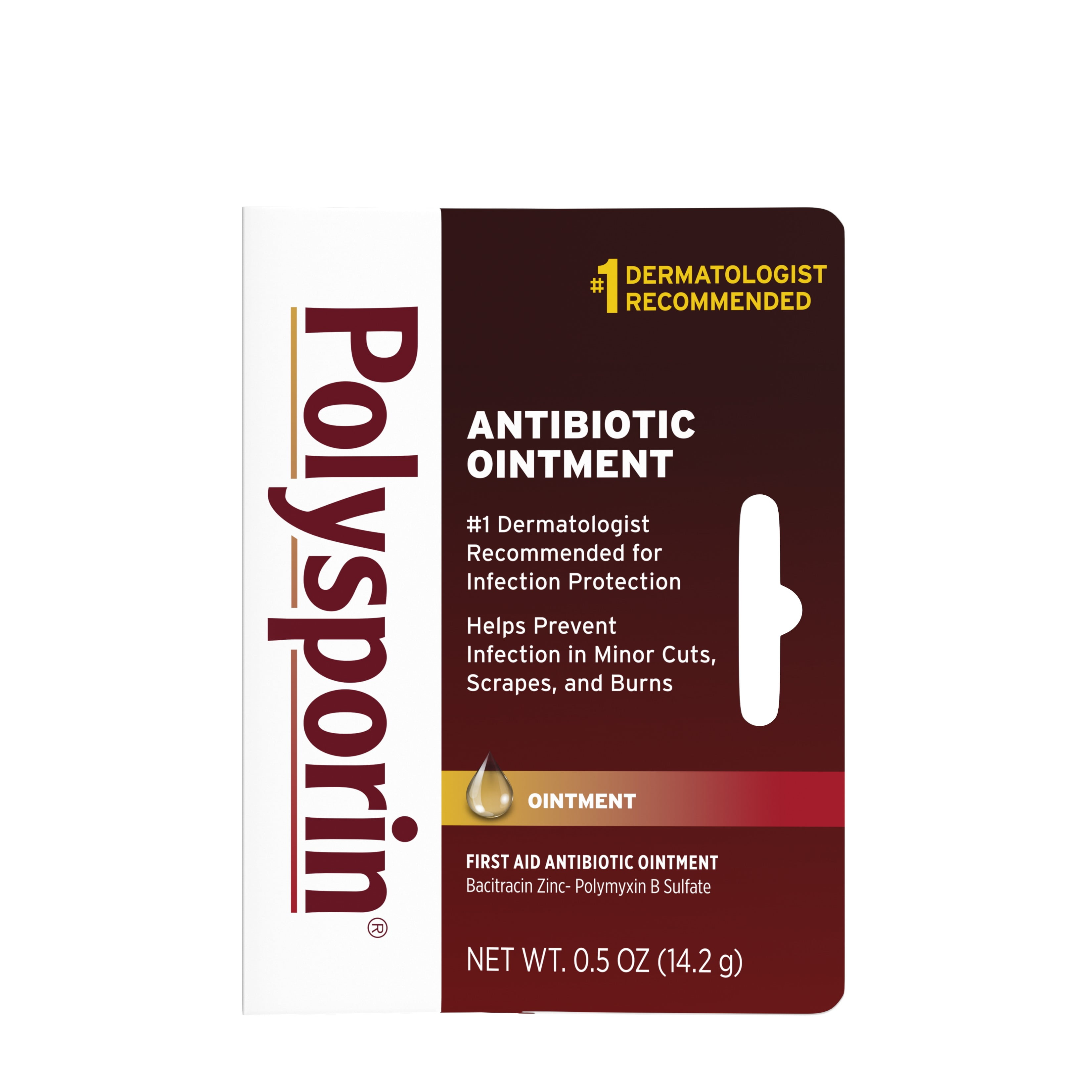 Polysporin First Aid Topical Antibiotic Ointment, Travel Size, 0.5 oz ...