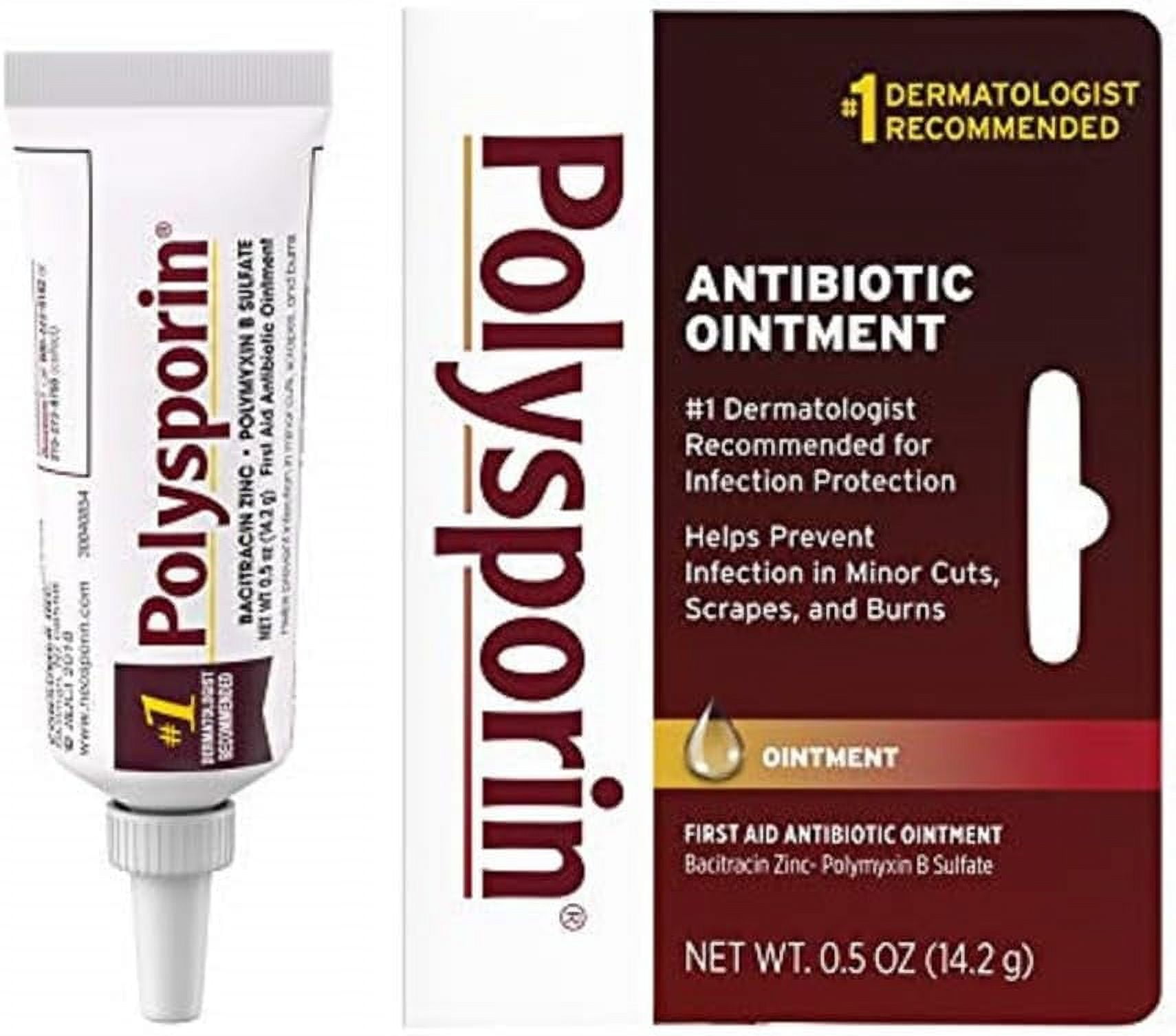 Polysporin First Aid Topical Antibiotic Skin Ointment with Bacitracin ...