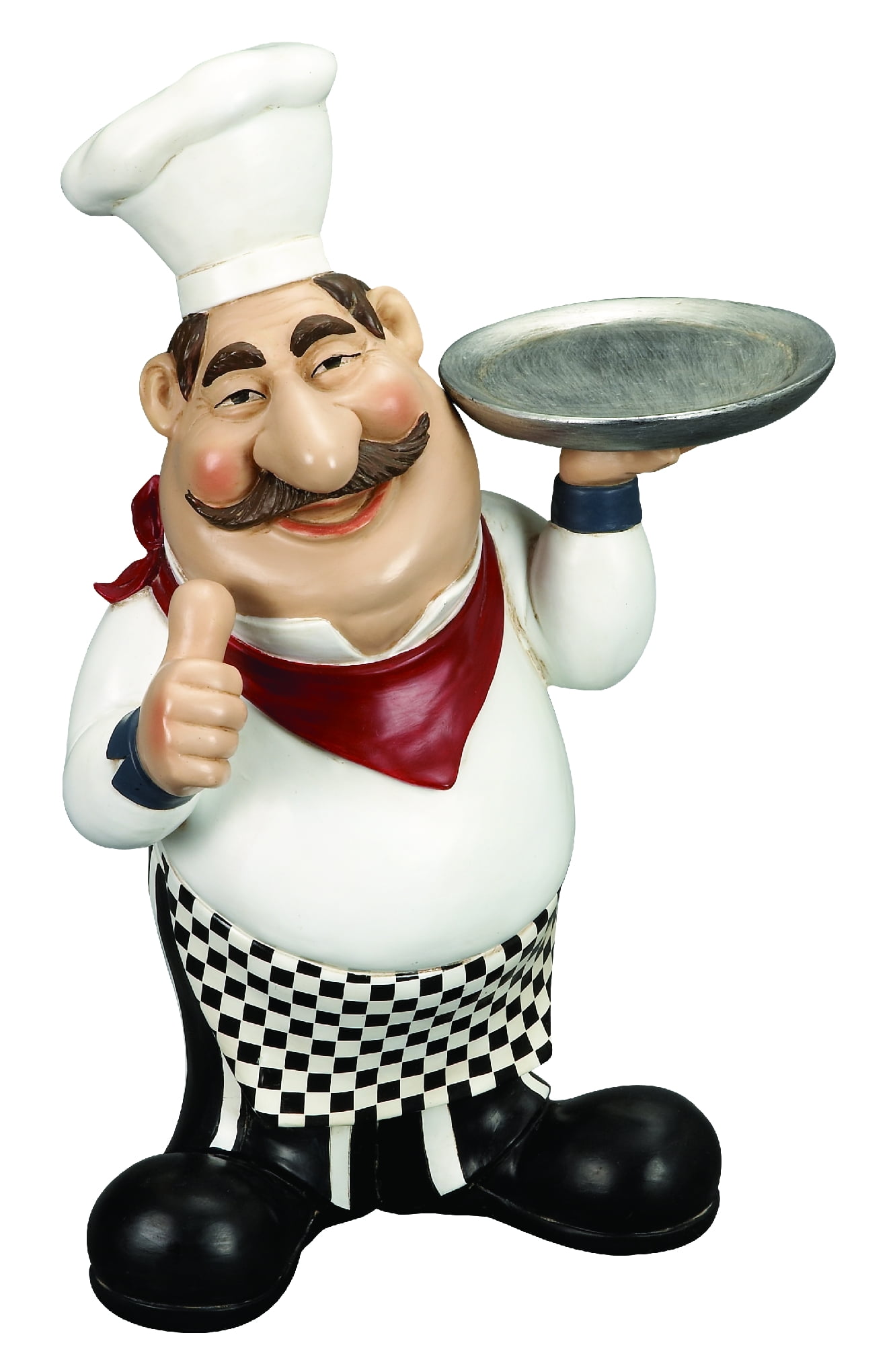 Polystone Chef With Plate A Restaurant Decor - Walmart.com