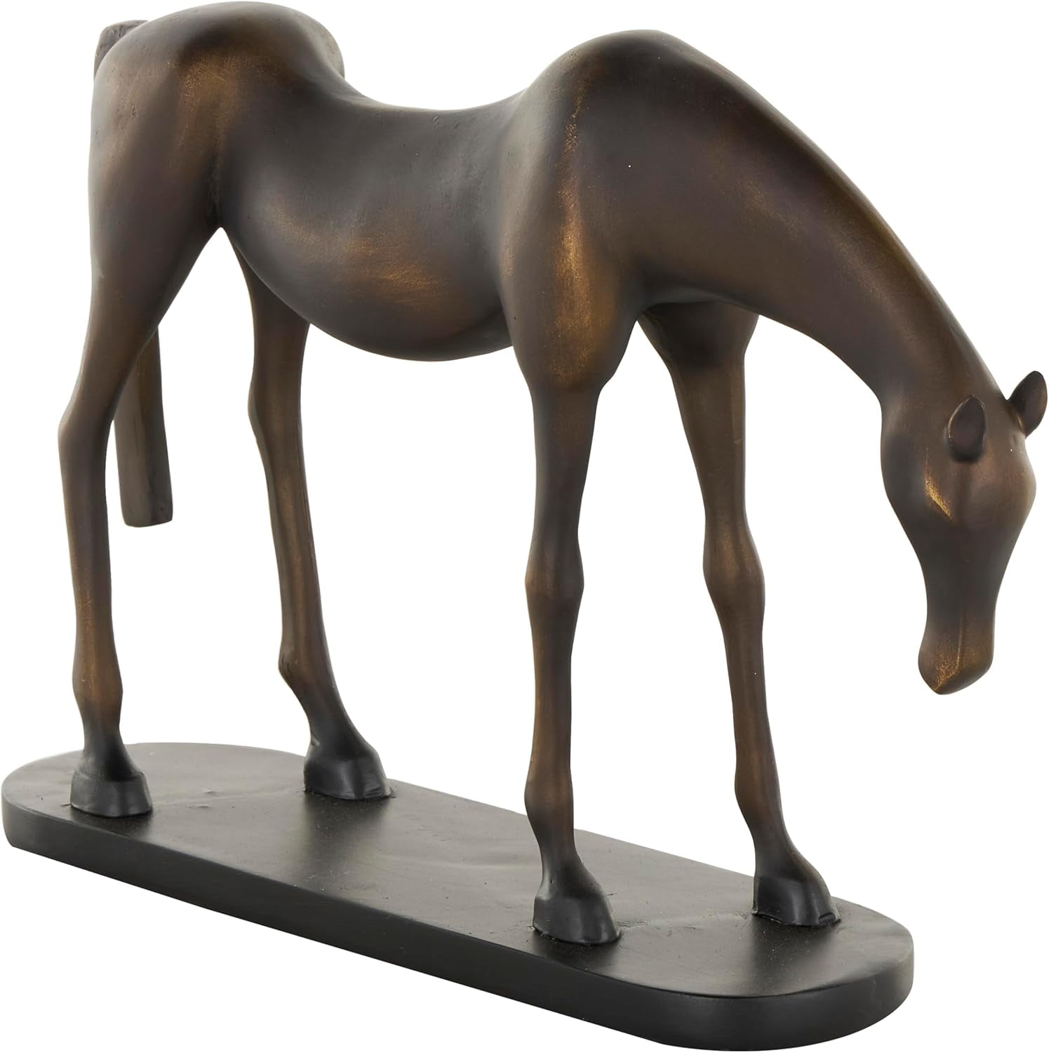 Polystone Horse Decorative Sculpture Textured Slim Frame Home Decor ...