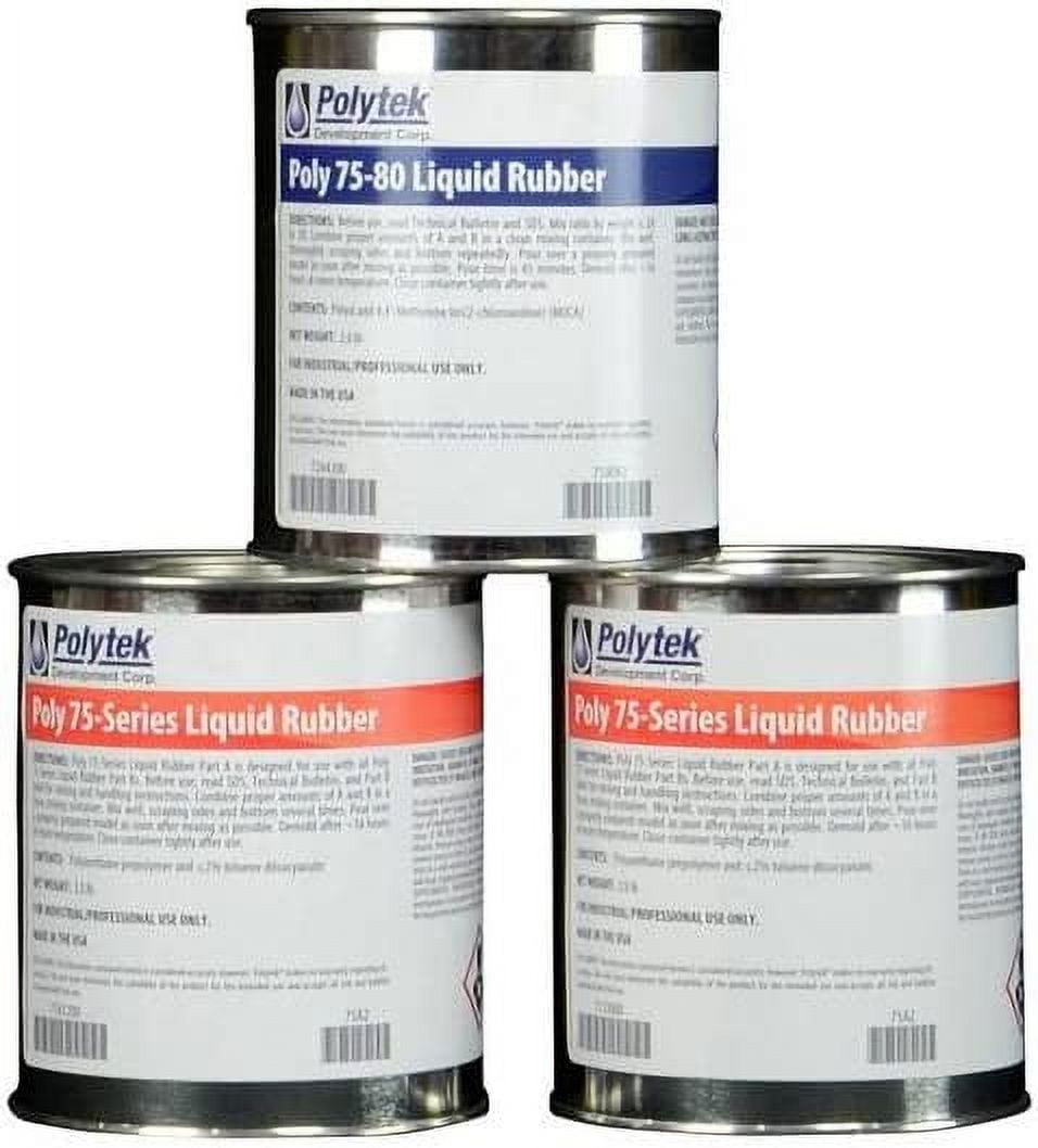 Polytek 75-80 Liquid Polyurethane Rubber (6lb Kit) - Walmart.com