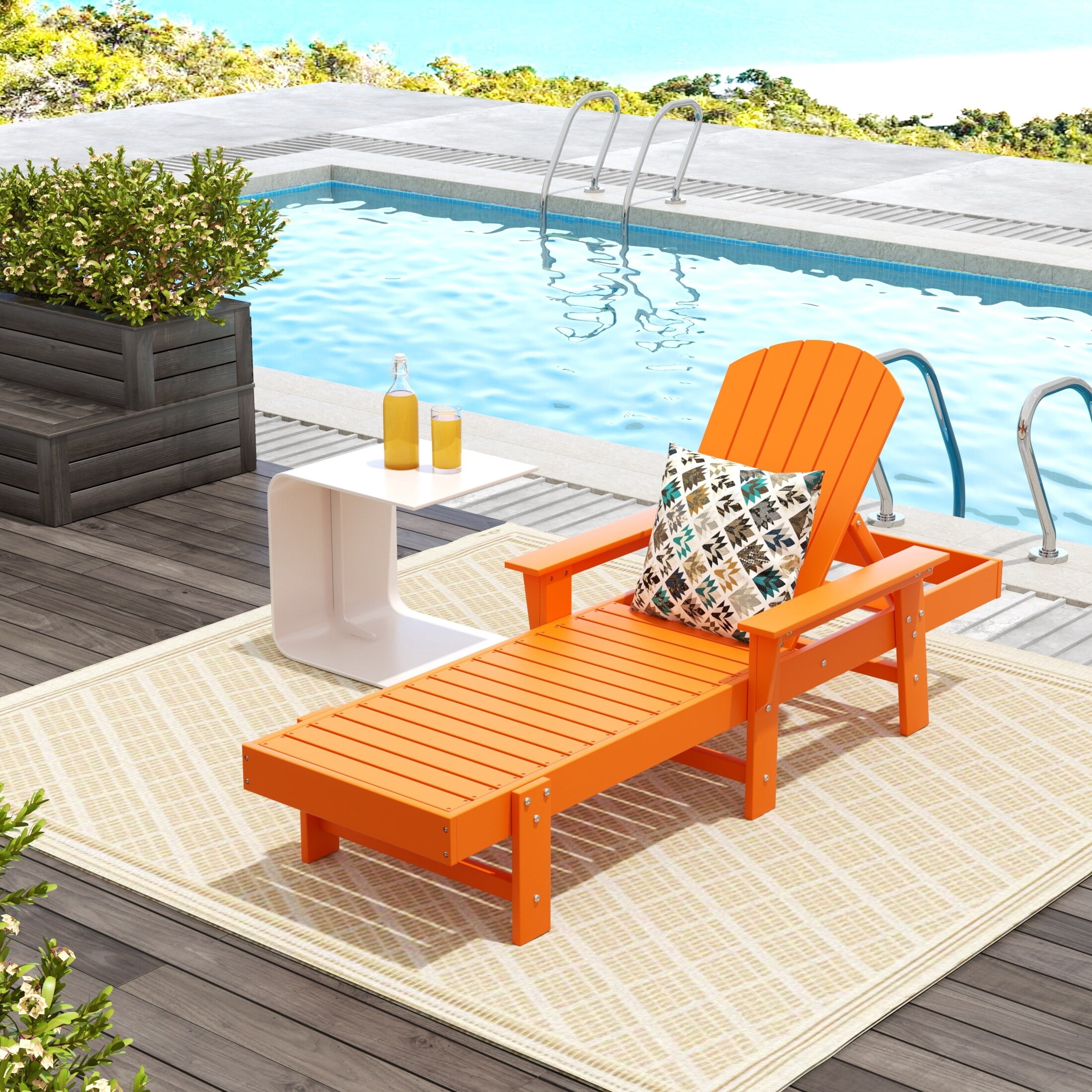 Polytrends Altura Poly Eco-Friendly All Weather Reclining Chaise Lounge ...