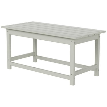 Outsunny 36" Outdoor Coffee Table 2-Shelf Acacia Wood Rectangular ...