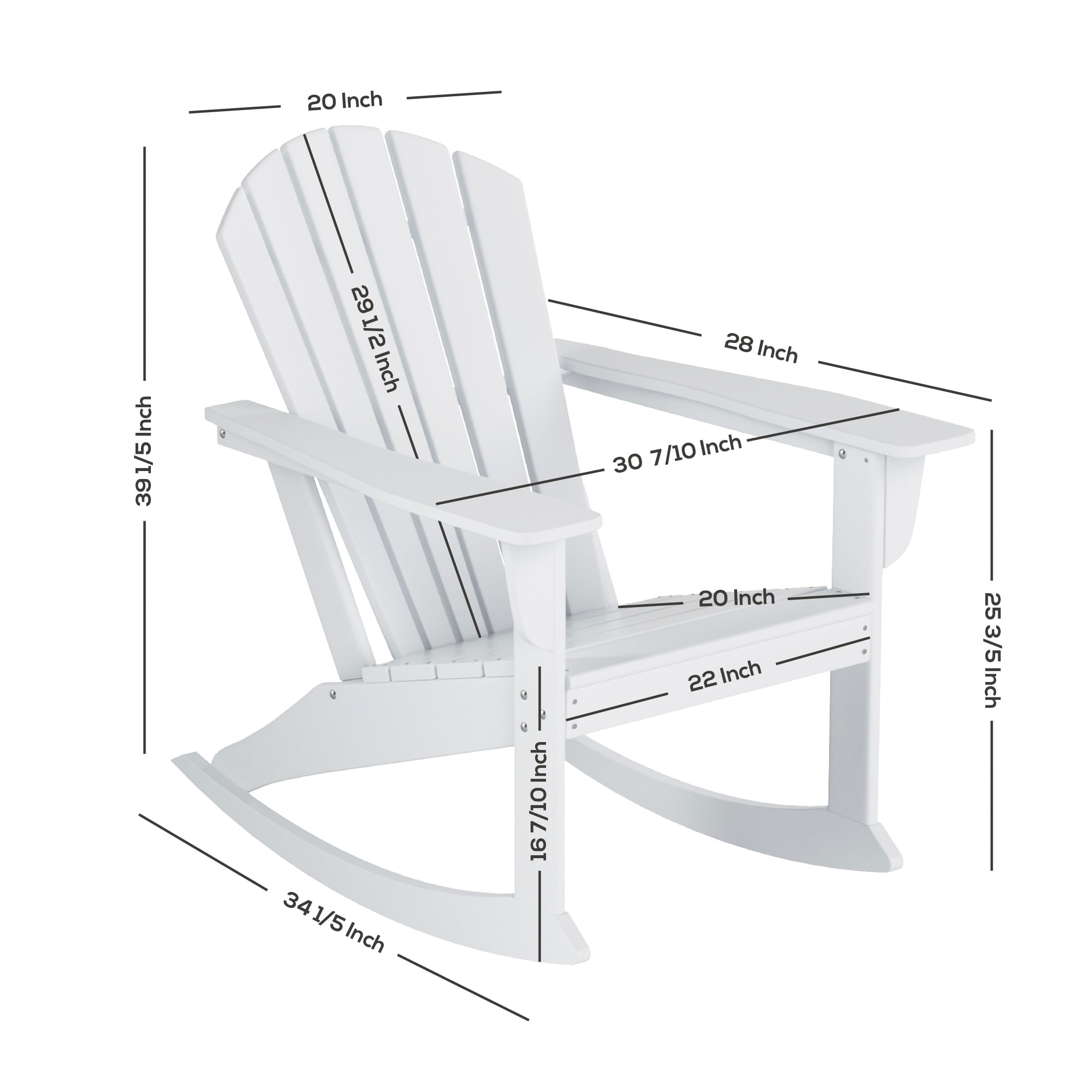 Polytrends Laguna Hdpe All Weather Outdoor Patio Rocking Chair ...
