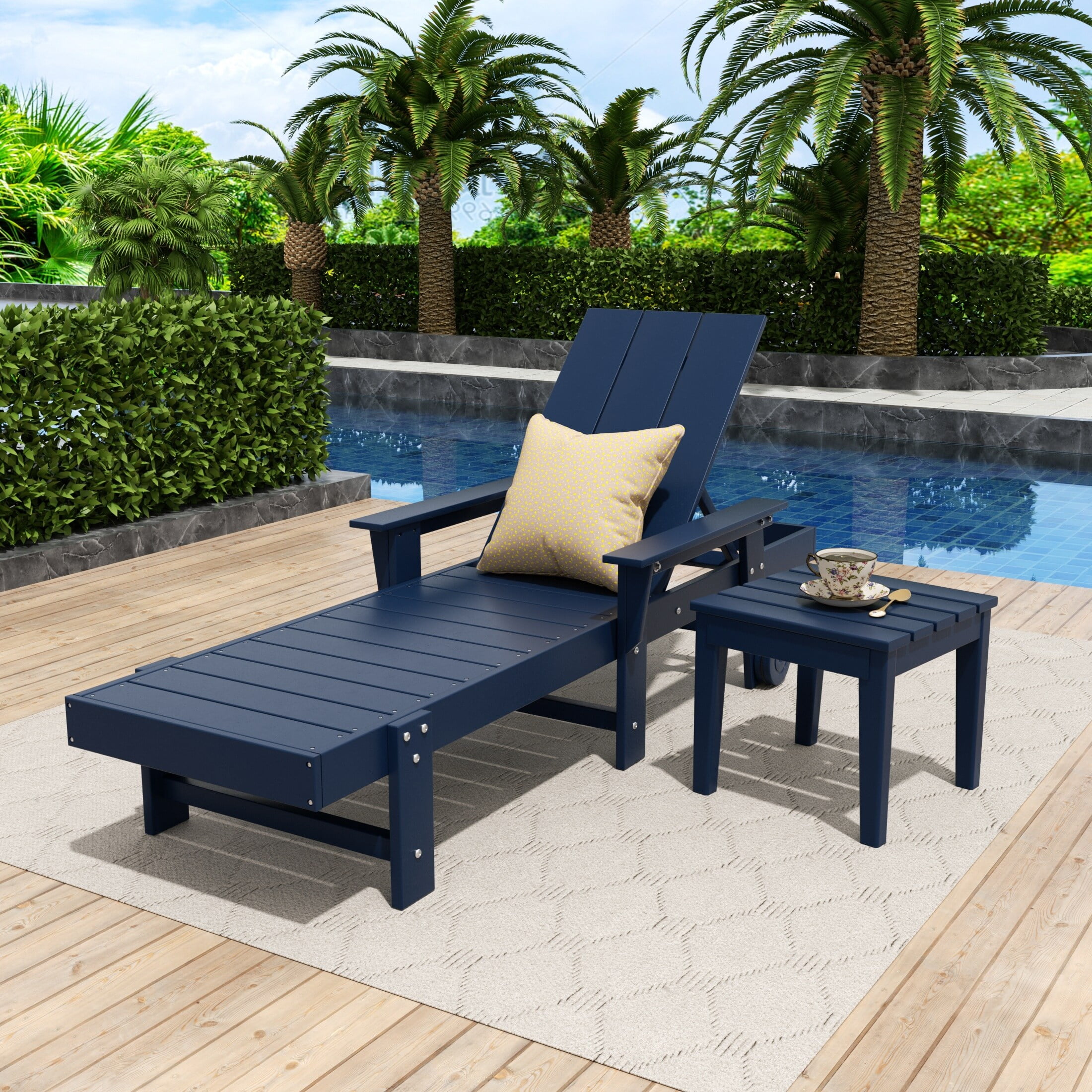 Polytrends Shoreside Modern Poly Eco-Friendly All Weather Reclining ...