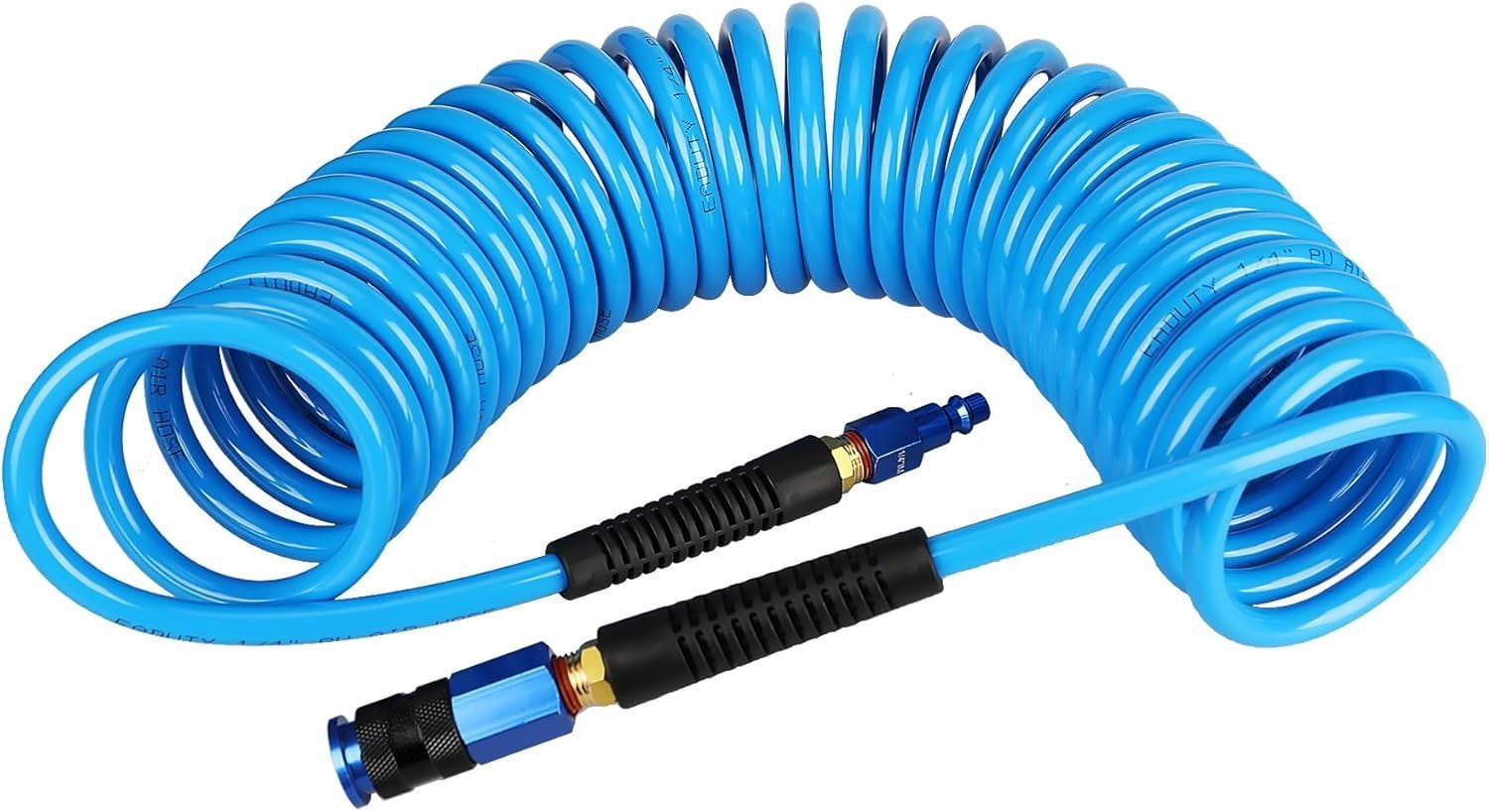 Polyurethane Air Hose 1/4 in x 25 ft, Lightweight, Flexible Compressor ...