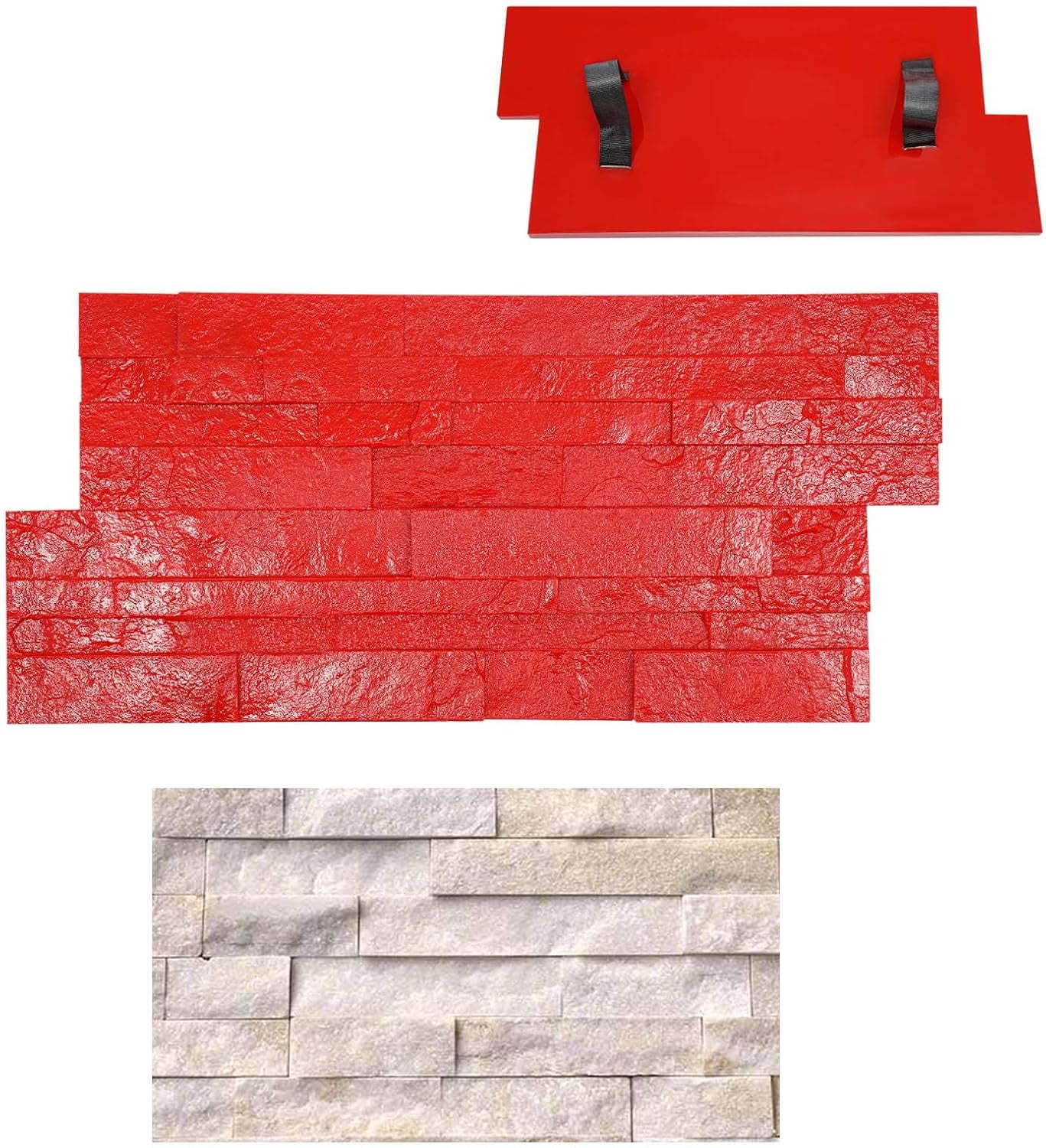 Polyurethane Concrete Texture Stamp Mat, Slate Pattern Stone Decorative ...