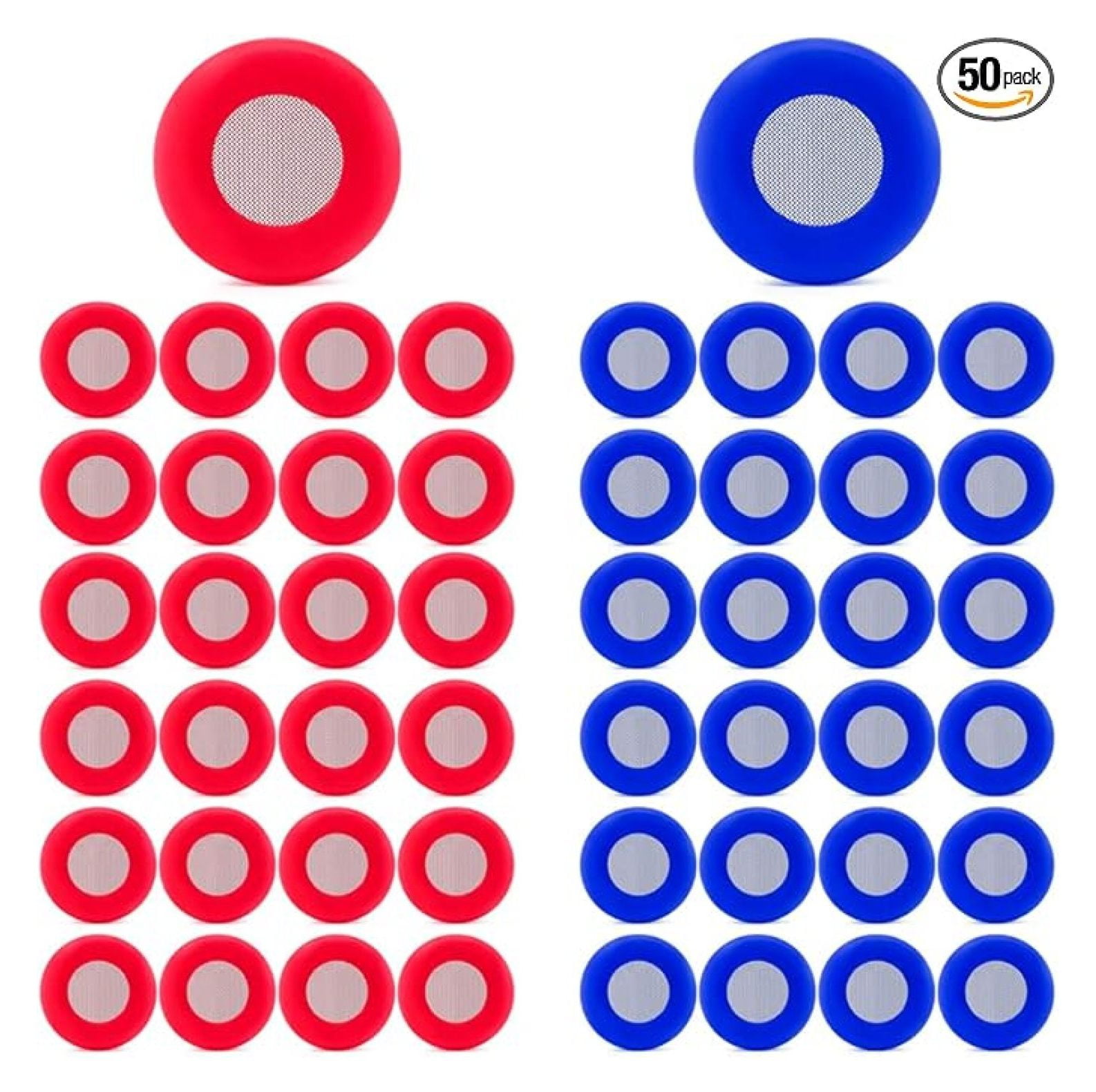 Polyurethane Hand Seals with Filter Screens - 50 Pack (25 Red, 25 Blue ...