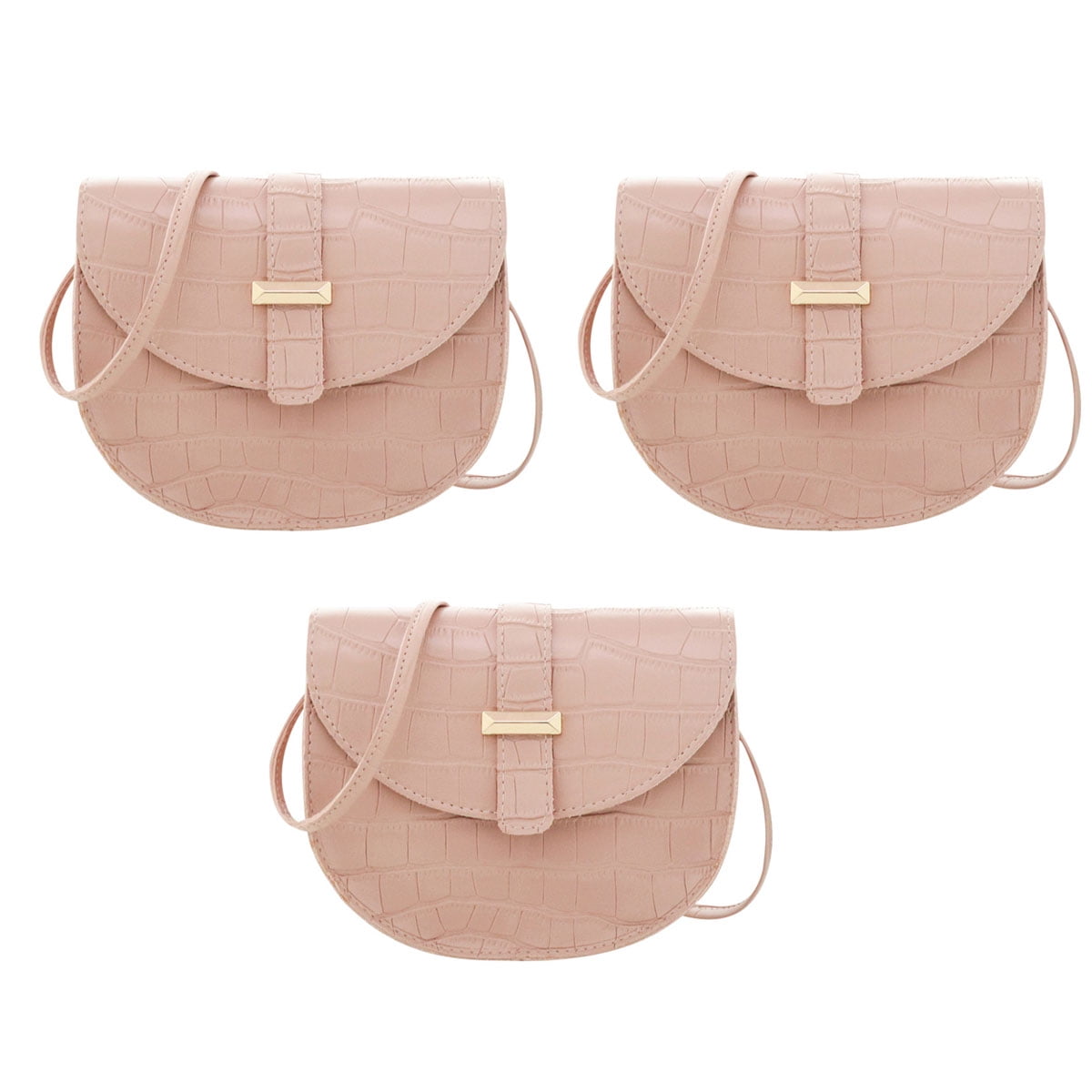 Polyurethane One Shoulder Saddle Crossbody Bag - Walmart.com