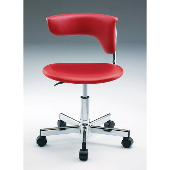 Polyurethane PVC Office Chair Red Adjustable Height 26"-30" - Walmart.com