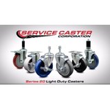 Polyurethane Swivel Top Plate Caster Set of 4 with 3 Inch Gray Wheels ...