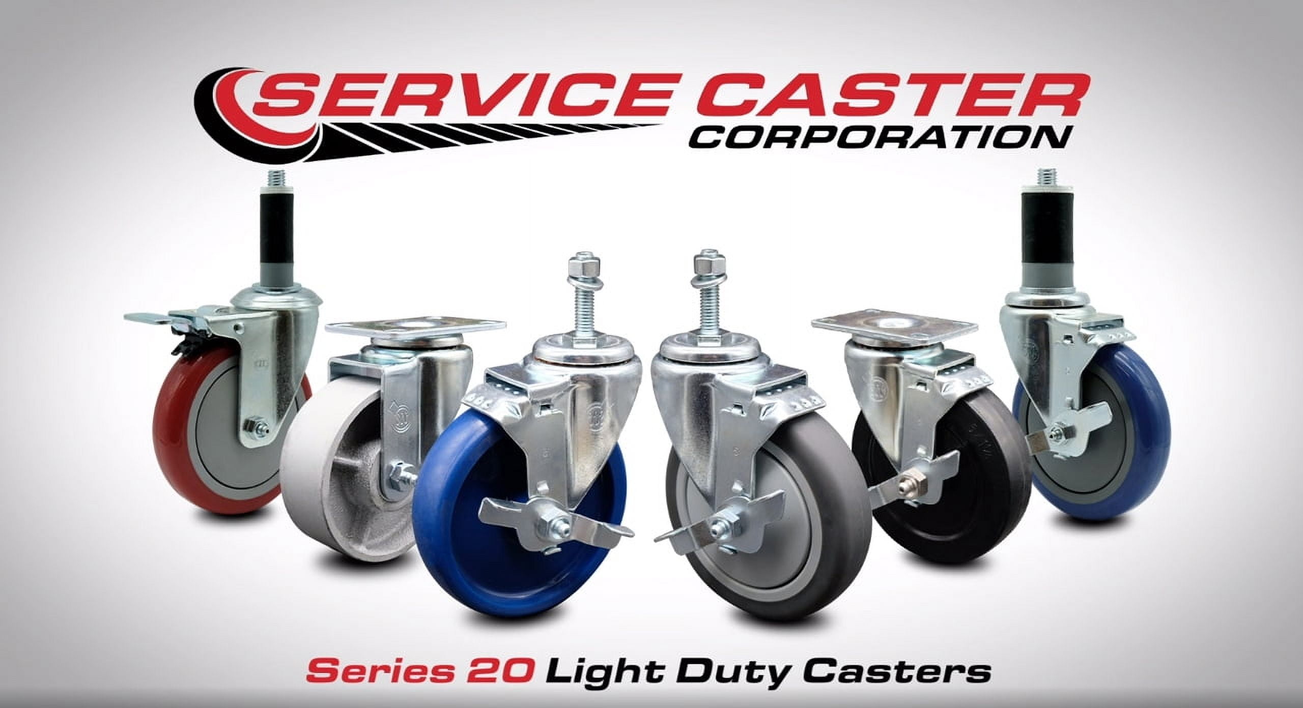 Polyurethane Swivel Top Plate Swivel Caster with 5 Inch Gray Wheel and ...