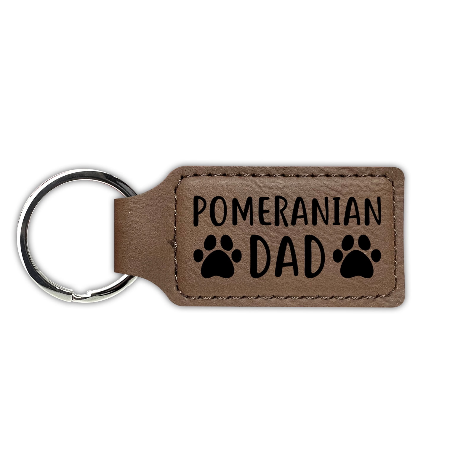 Pom Dad Keychain Leatherette Rectangle - Laser Engraved - Many Colors ...