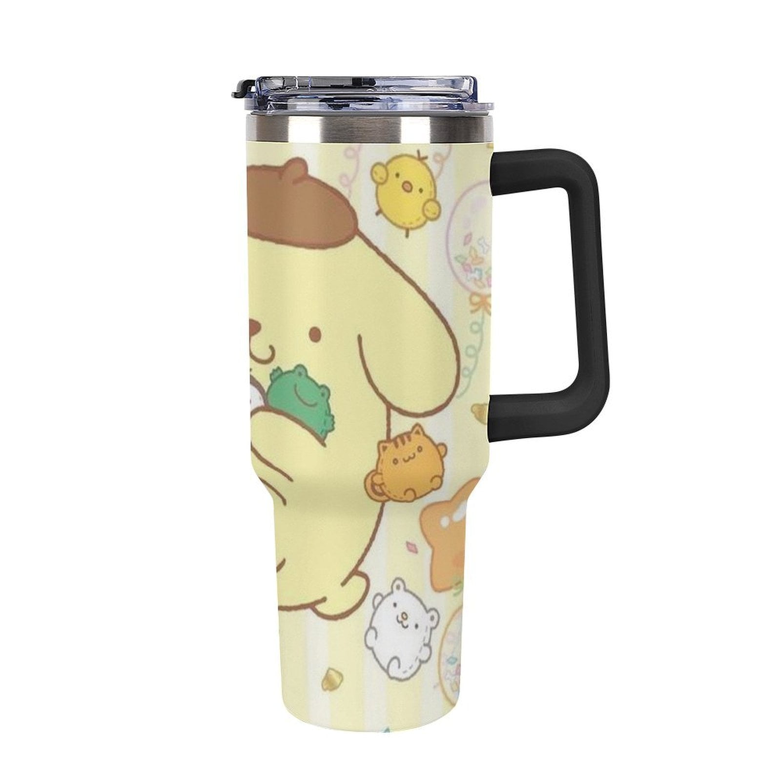 Pom Pom Purin 40oz Large Capacity Car Cup Tumbler with Handle And Straw ...