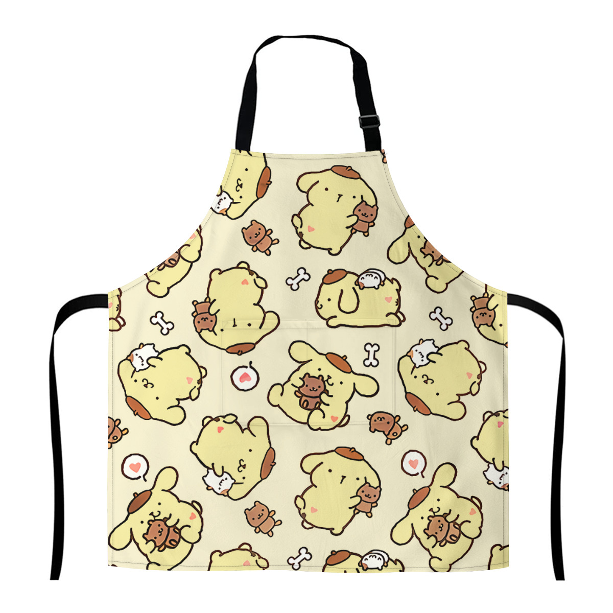 Pom Pom Purin Cartoon Cute Apron 1pcs Adjustable Anime Neck Apron with ...