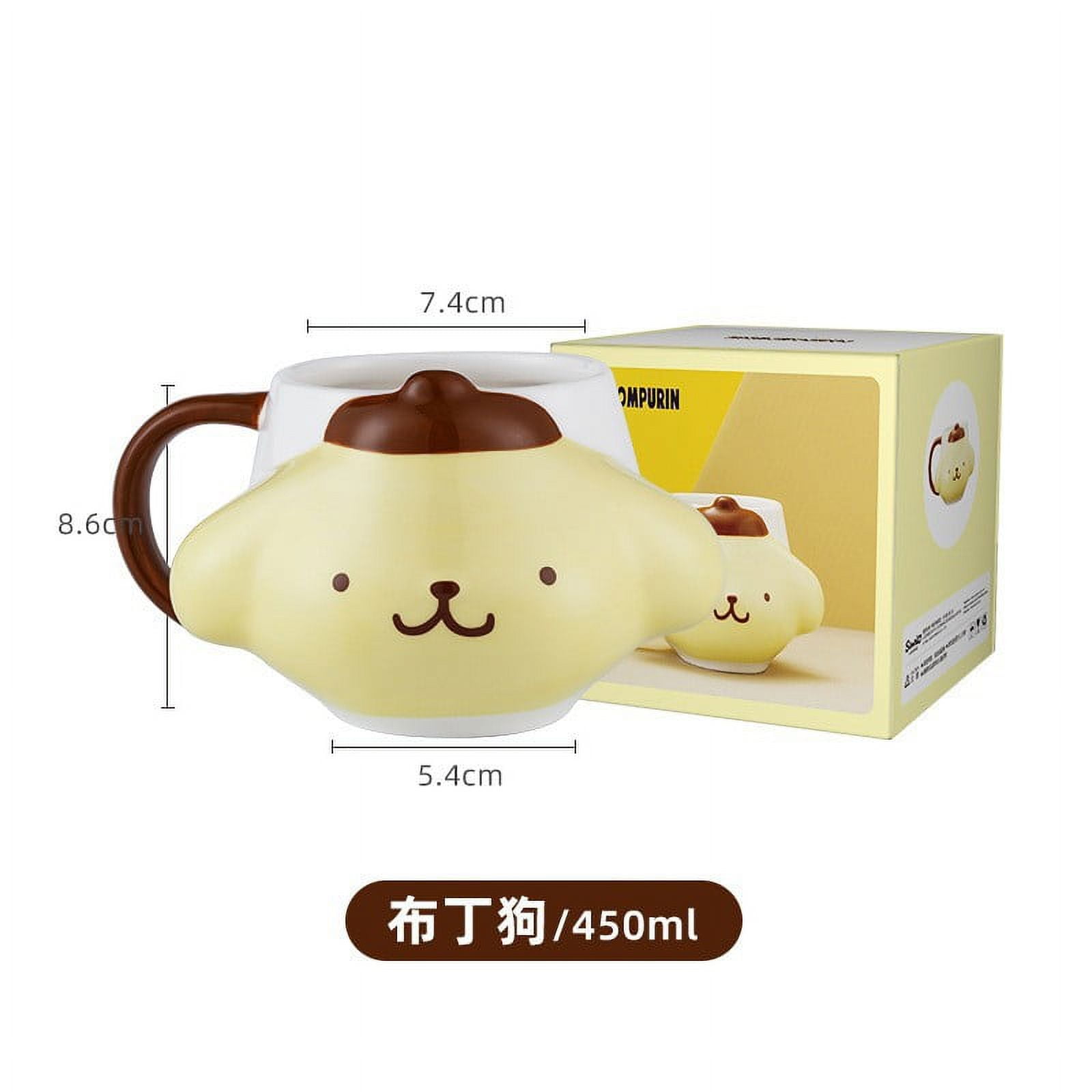 Pom Pom Purin Ceramic Mug Cute Cartoon Embossed Handle Cup Couple Water ...