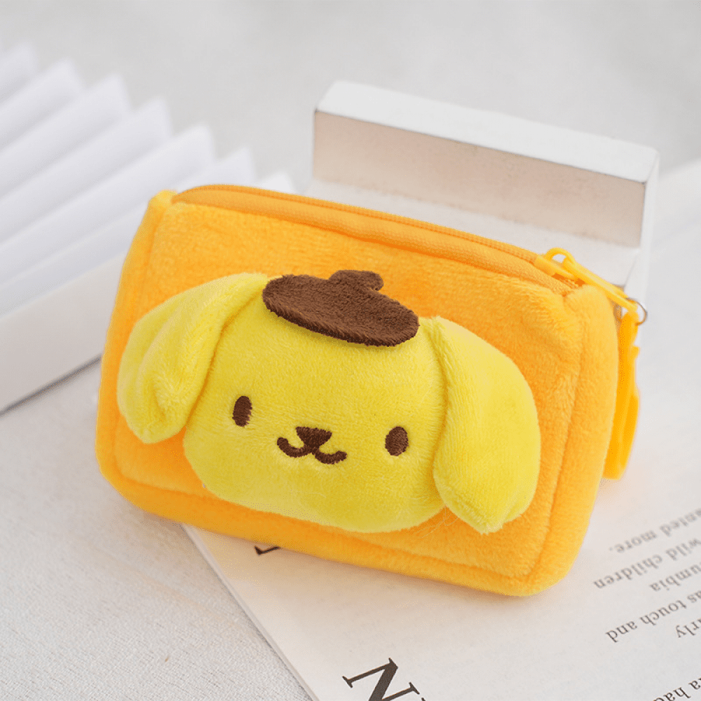 Pom Pom Purin Plush Doll Coin Purse, Cute Cartoon Wallet with Keyring ...