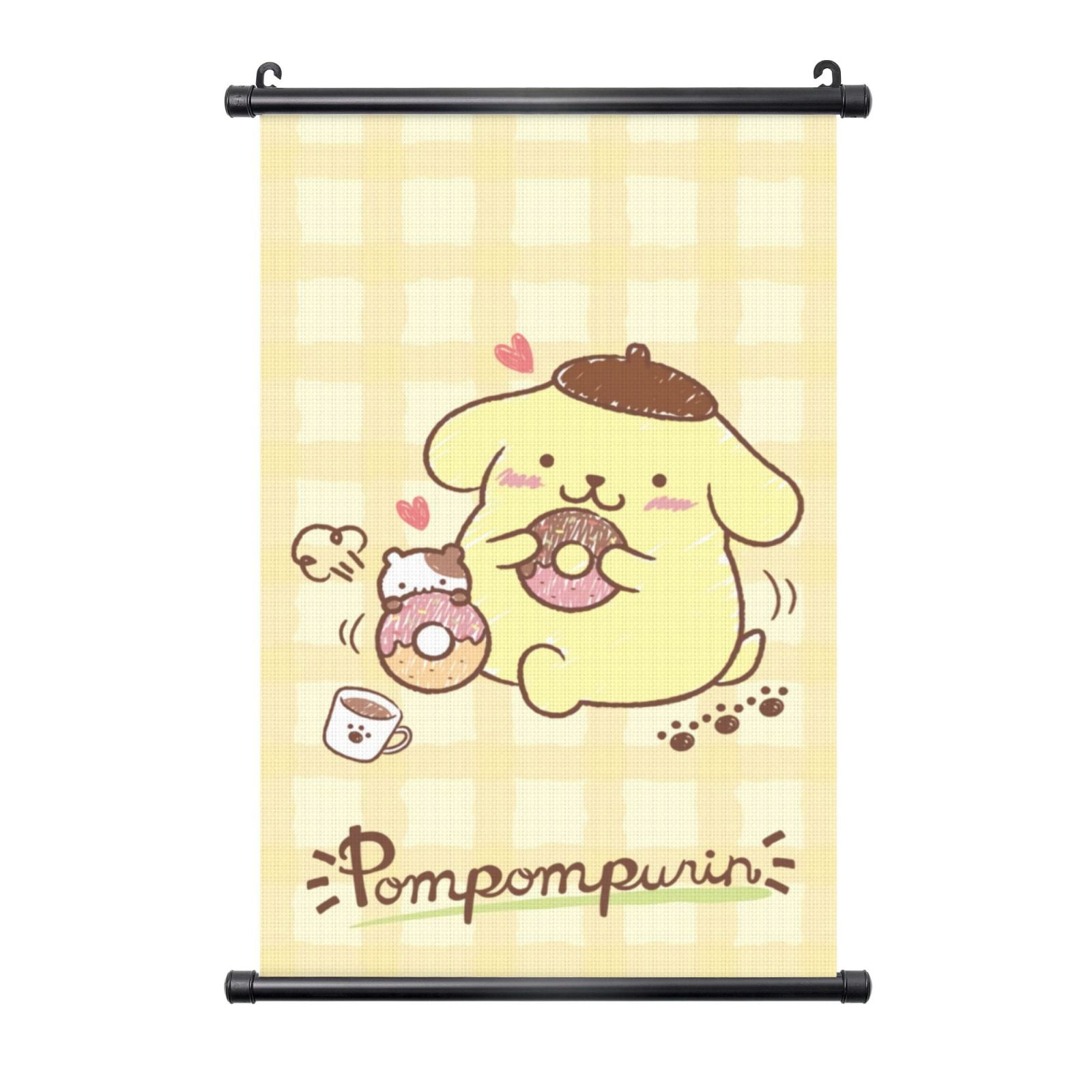 Pom Pom Purin Poster Plastic Shaft Wall Hanging Banner Artwork Canvas ...