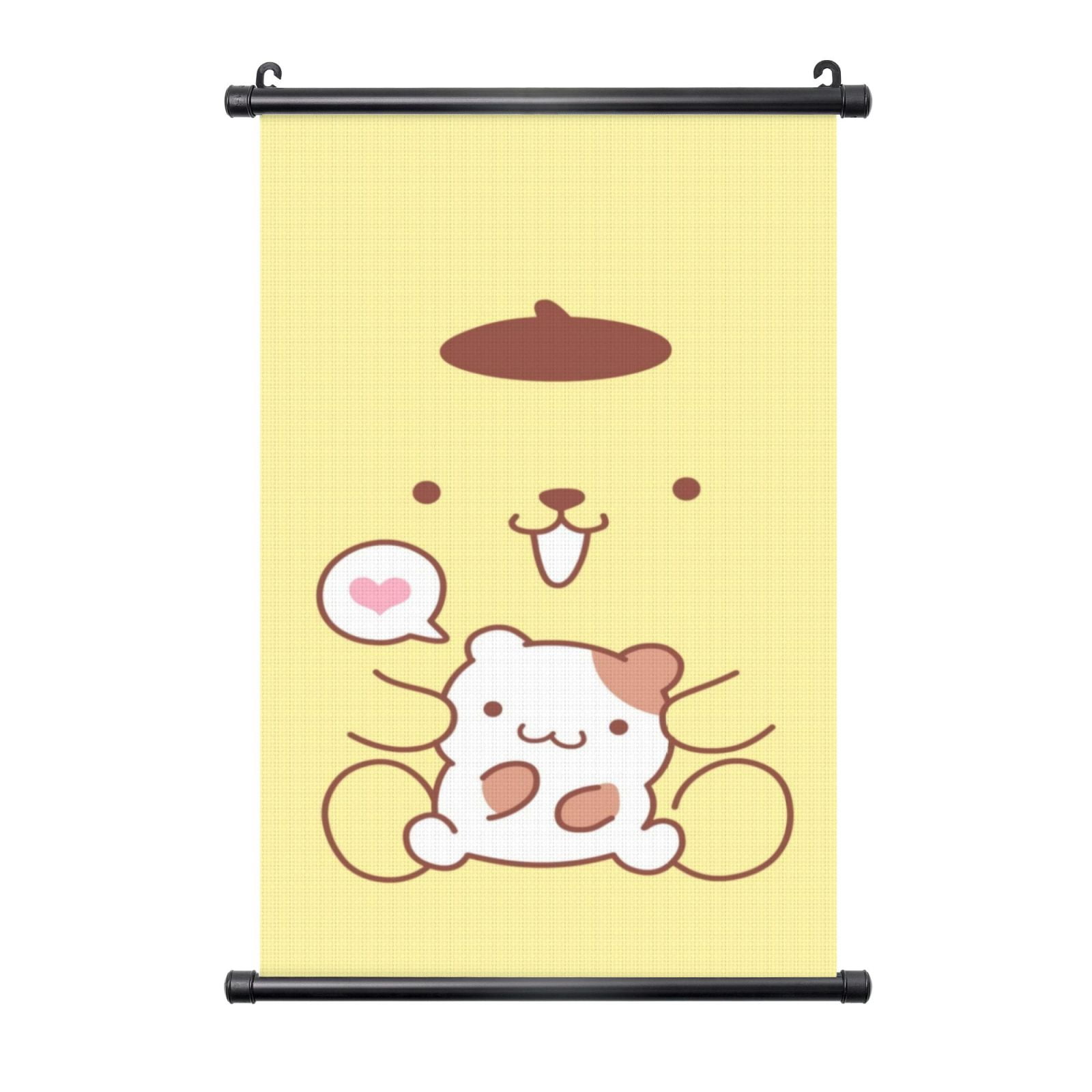 Pom Pom Purin Poster Plastic Shaft Wall Hanging Banner Artwork Canvas ...