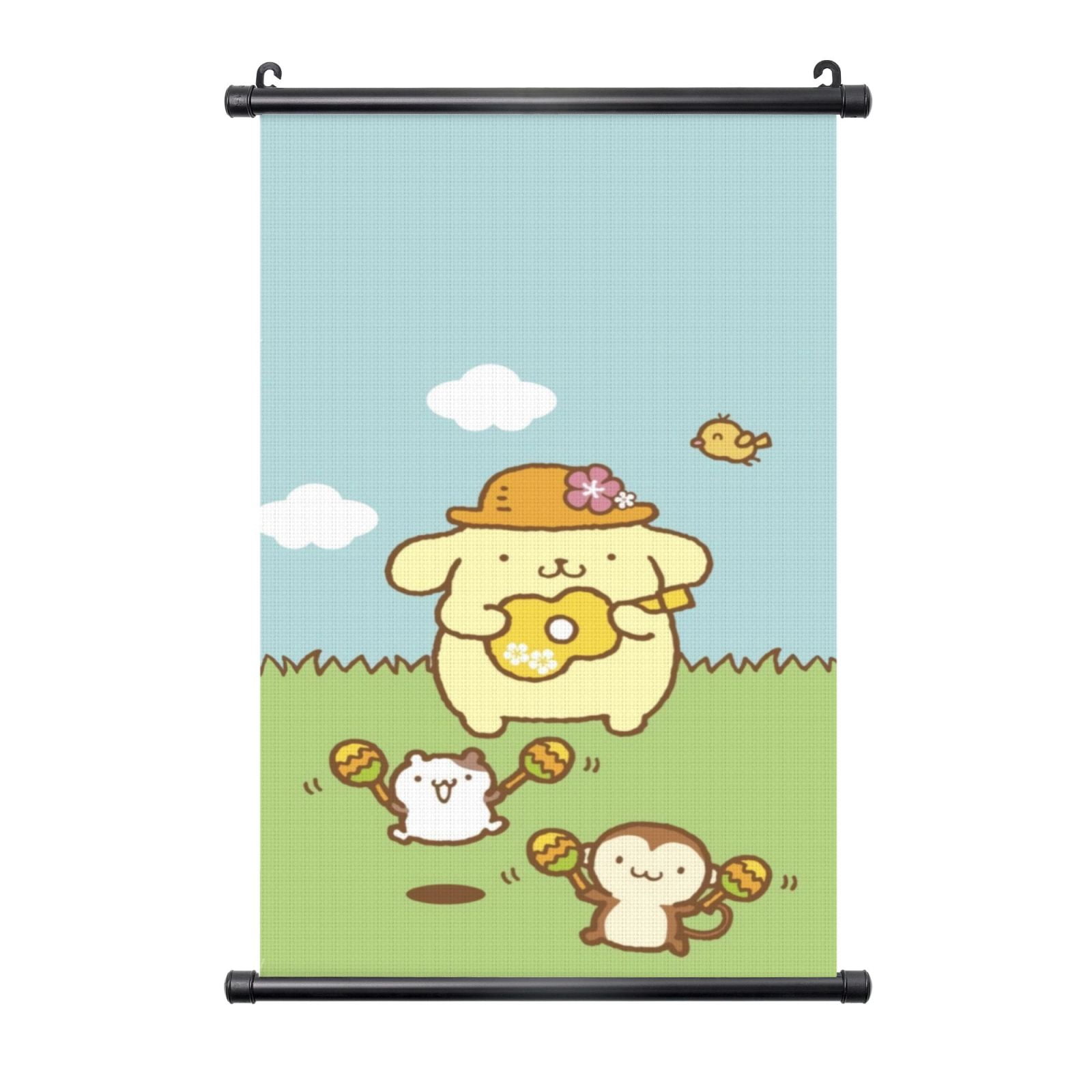 Pom Pom Purin Poster Plastic Shaft Wall Hanging Banner Artwork Canvas ...