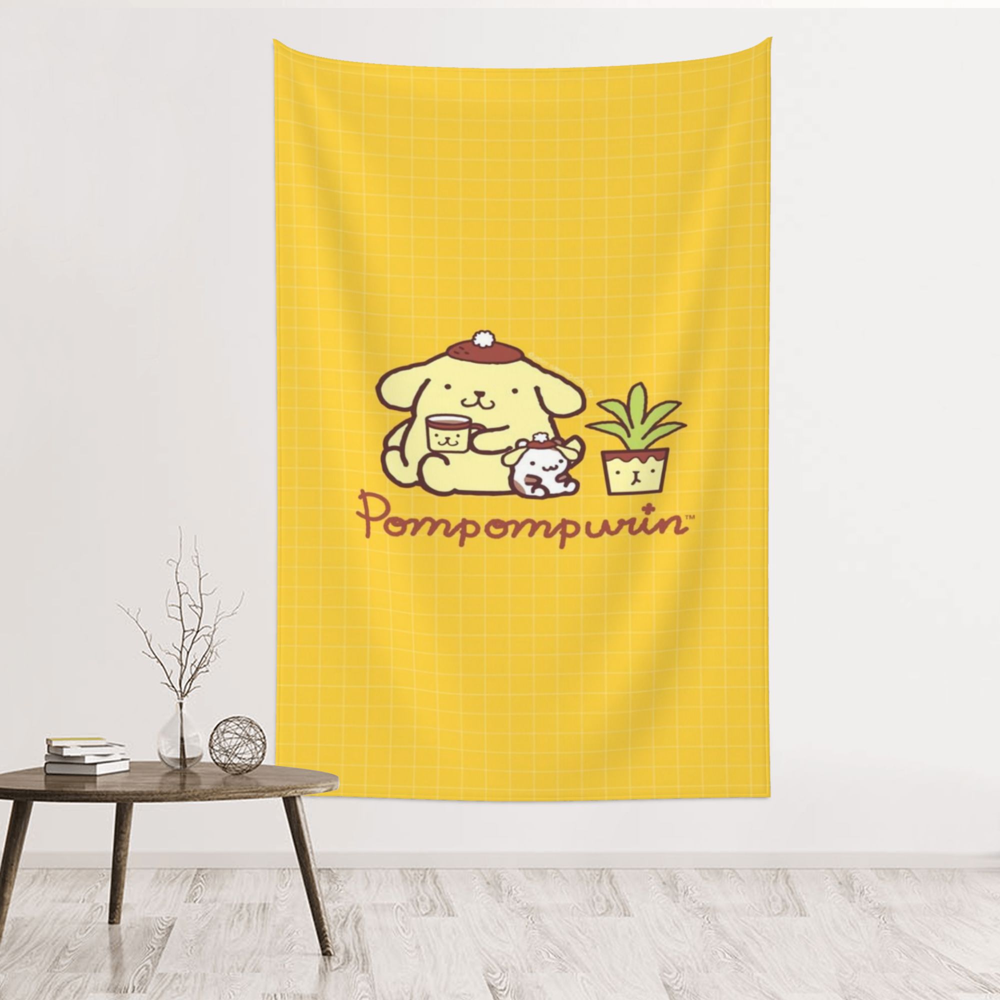 Pom Pom Purin Tapestry for Men, Boys Bedroom Living Room Dorm Wall ...